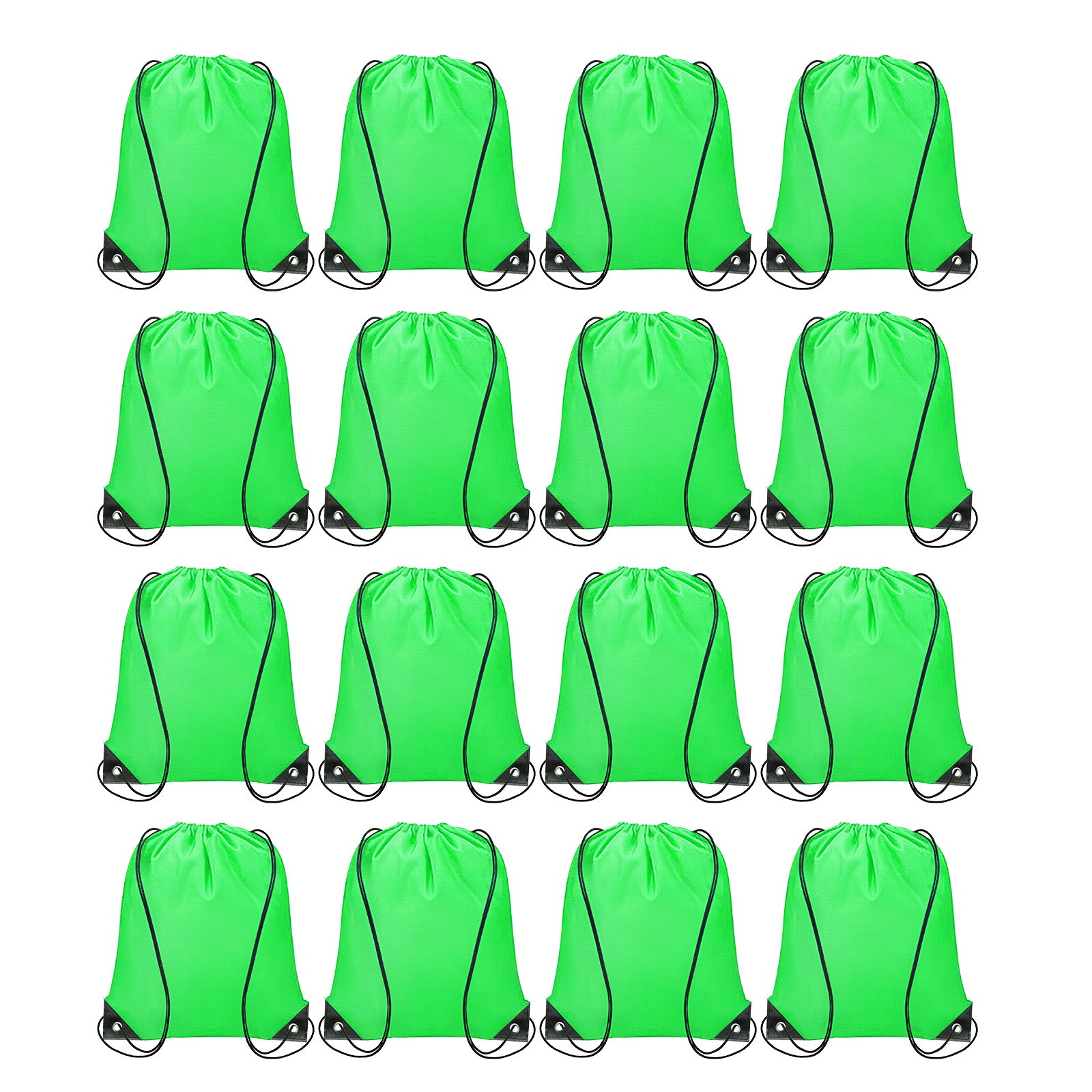 16pcs Drawstring Backpack Polyester Sport Draw String Bag Cinch Sack ...