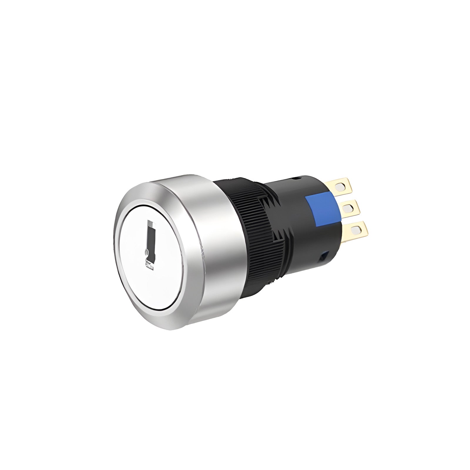 1Pcs Terminal Key Switch Stainless Steel Silver Plated 16mm Dia ...