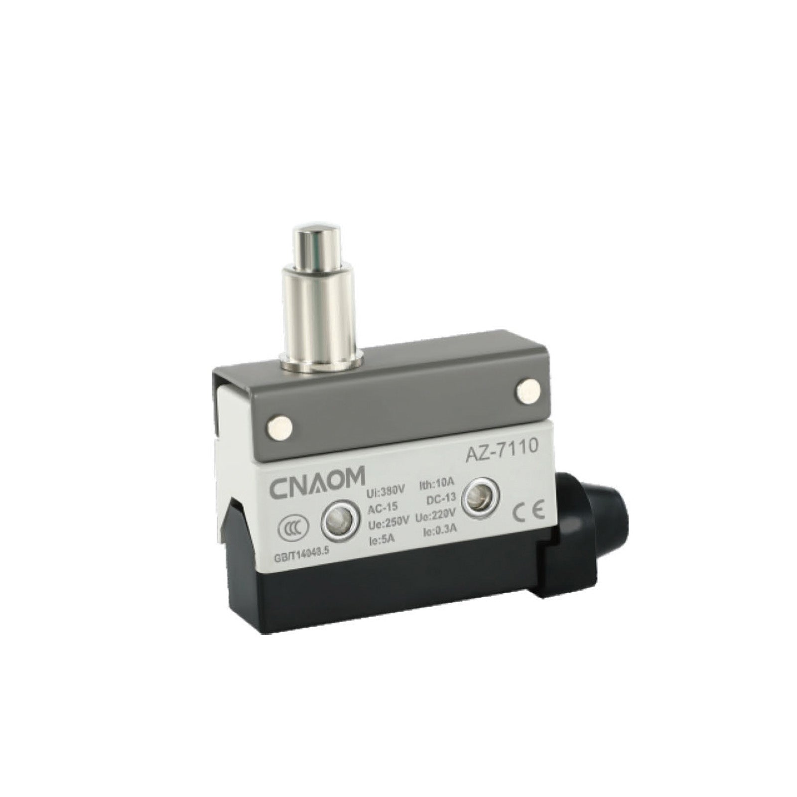 1Pcs Plunger Actuator Panel Micro Switch 1NO 1NC AC380V,DC200V 10A(AZ ...