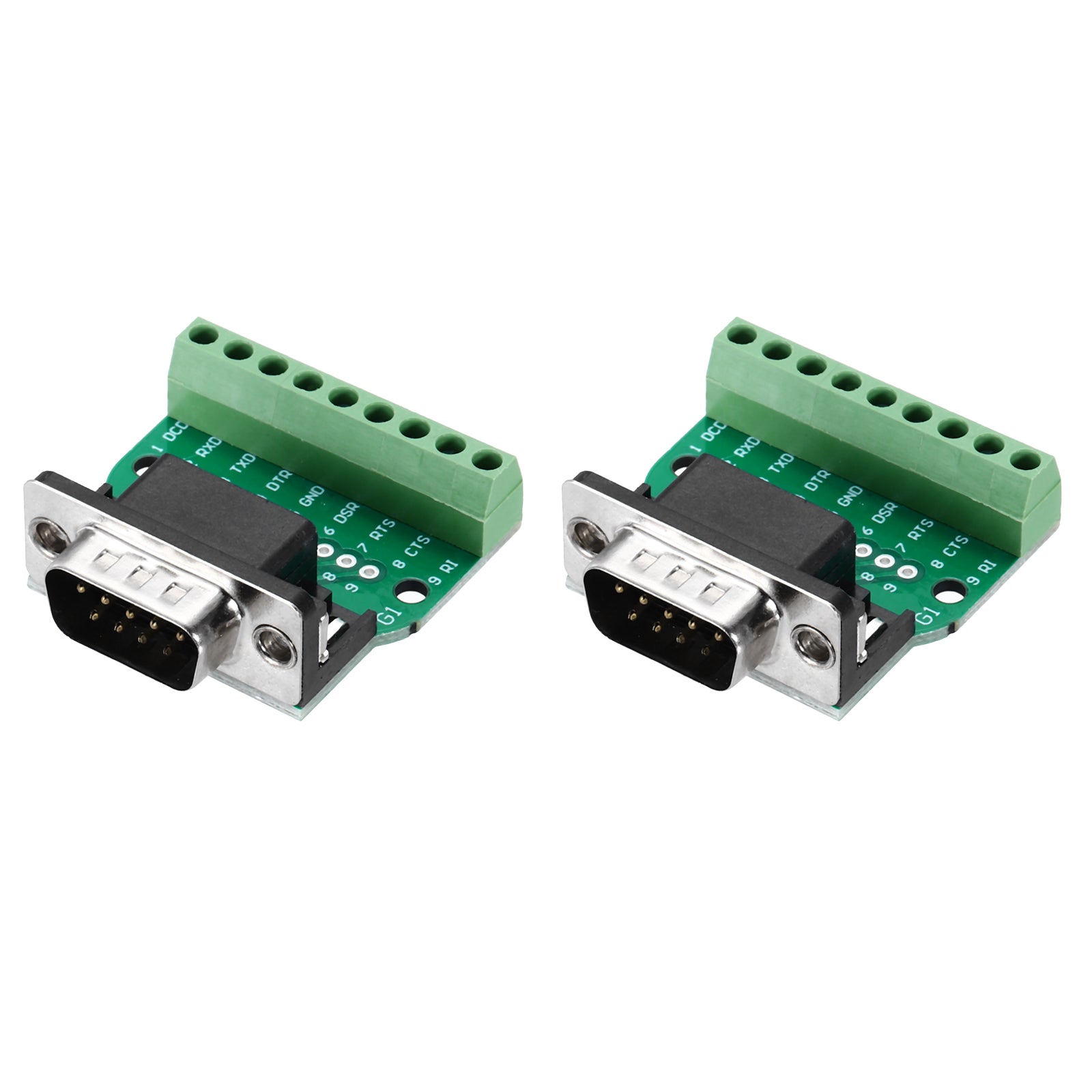 DB9 Breakout Connector/RS232 Serial 9 Pin Connector Male Socket 9-pin 2 ...
