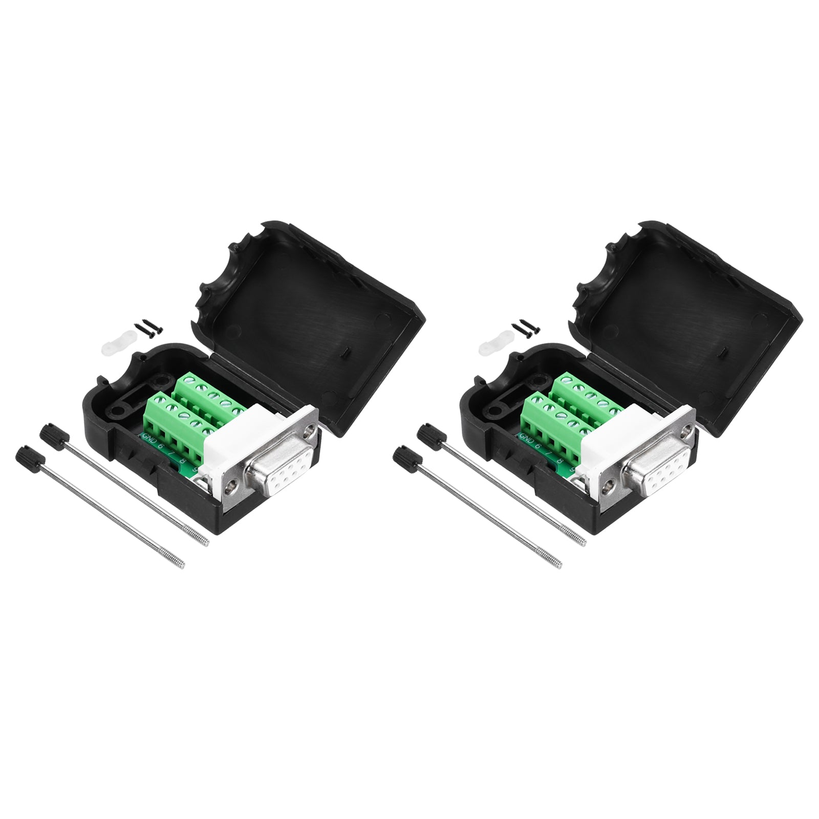 DB9 Breakout Connector, RS232 Serial Adapter Solderless Module Board ...