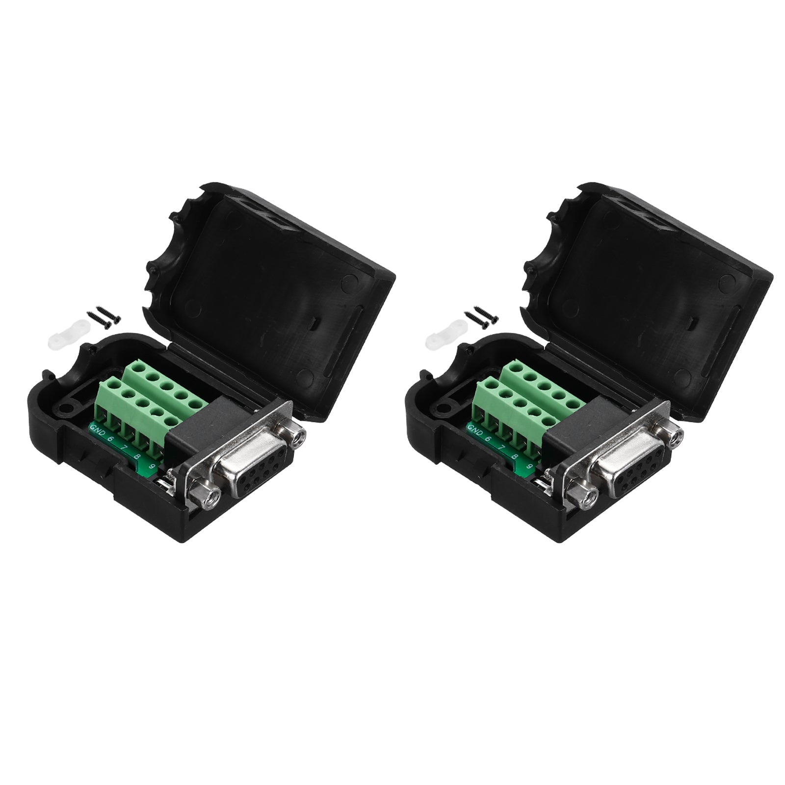 DB9 Breakout Connector, RS232 Serial Adapter Solderless Module Board ...