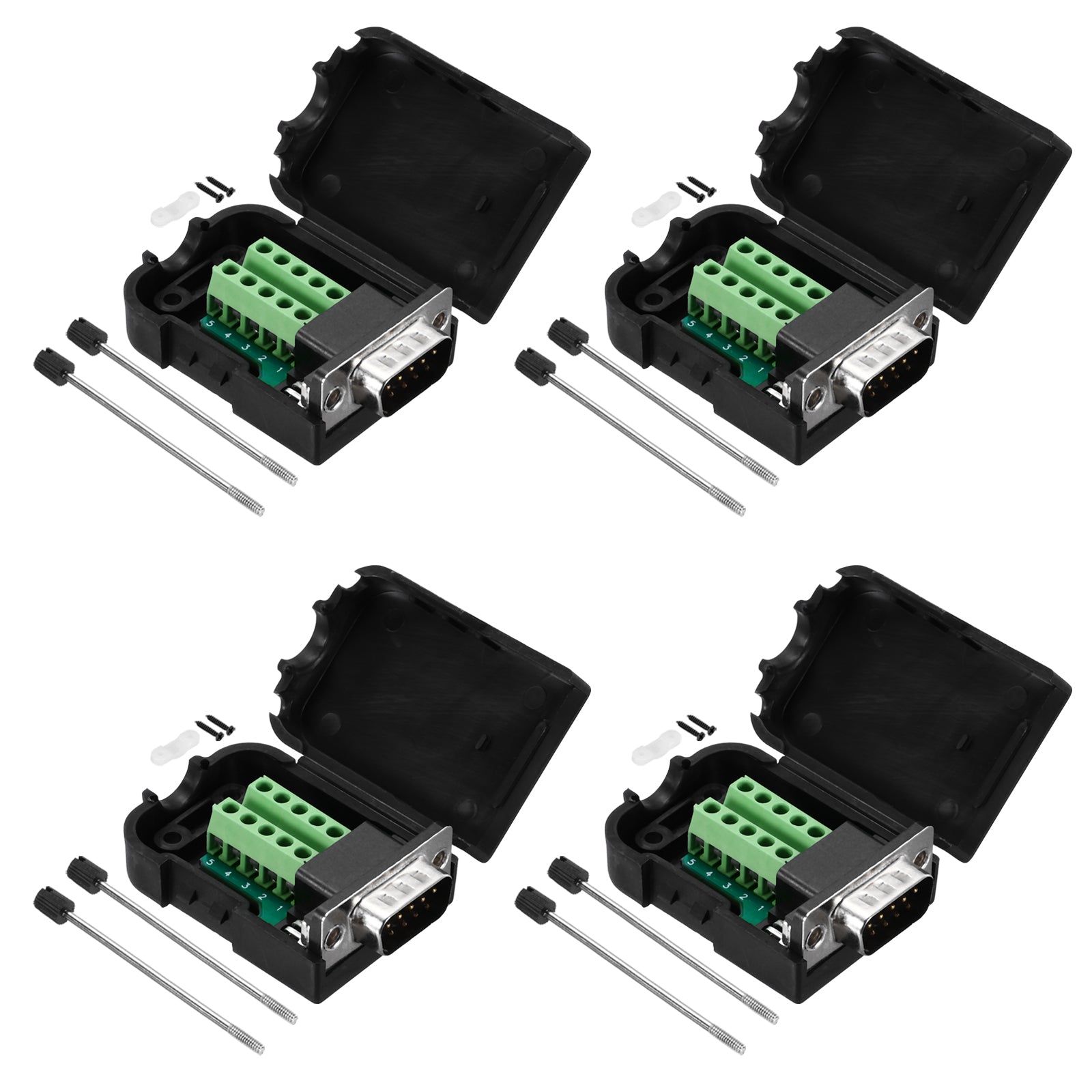 DB9 Breakout Connector, RS232 Serial Adapter Solderless Module Board ...