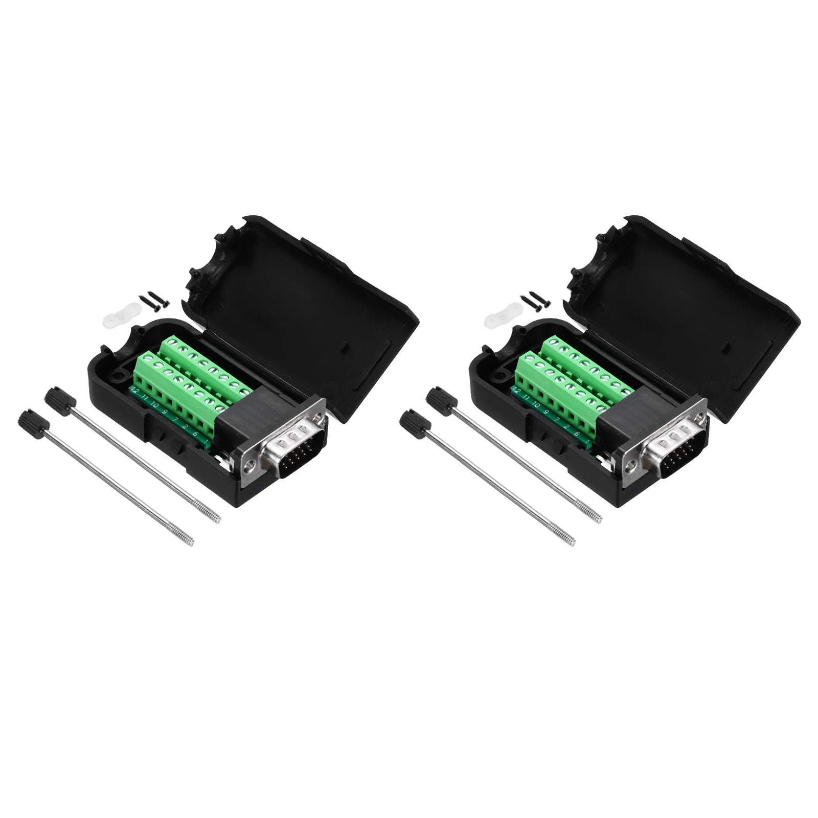 DB9 Breakout Connector, RS232 Serial Adapter Solderless Module Board ...