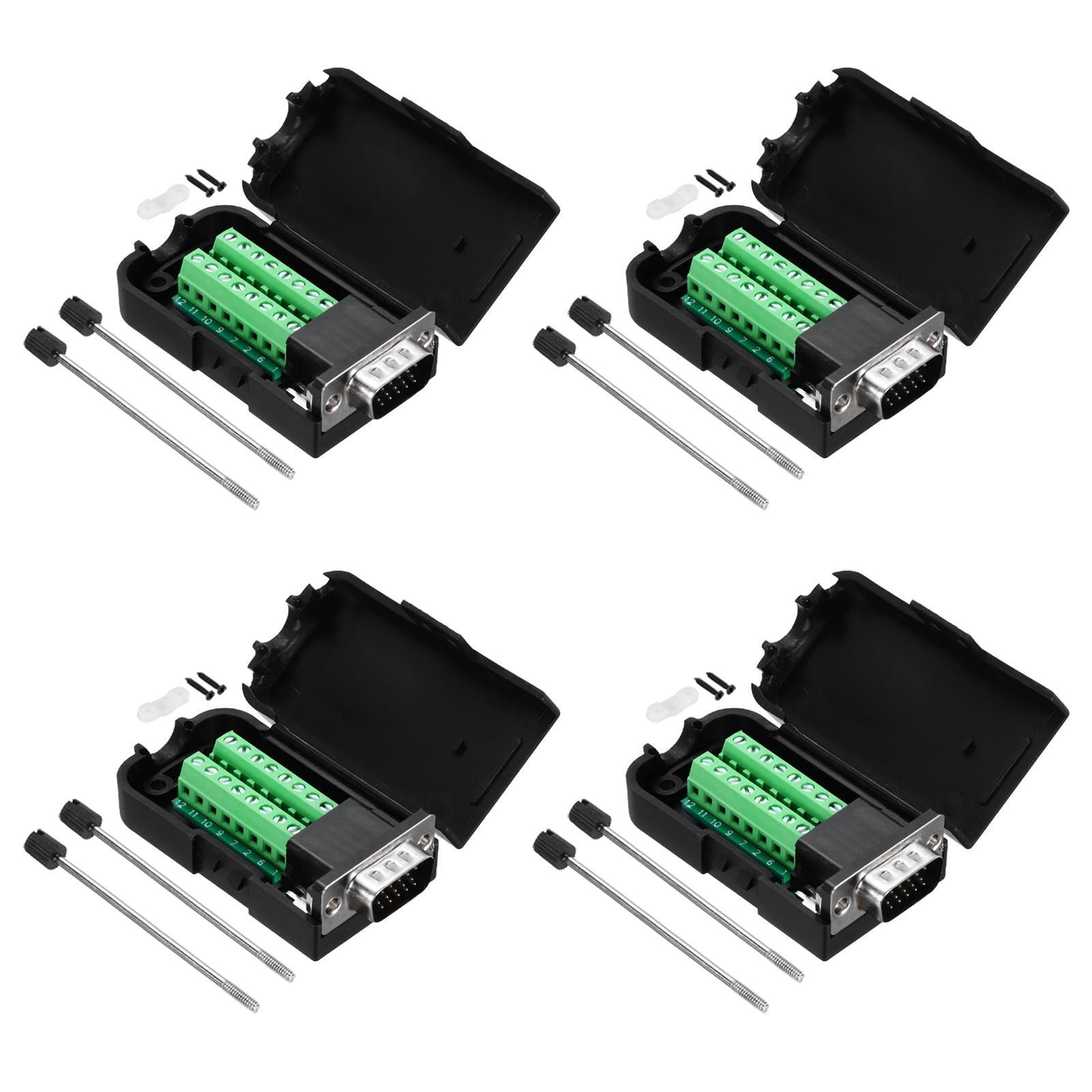 DB9 Breakout Connector, RS232 Serial Adapter Solderless Module Board ...