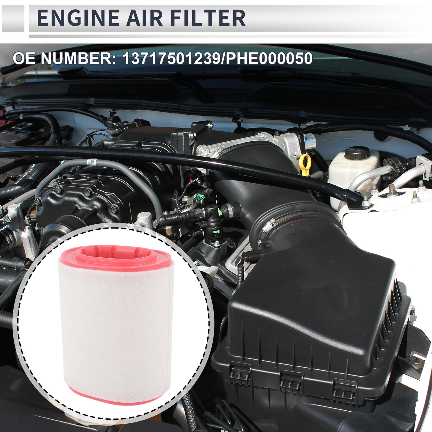 Car Engine Air Filter No.PHE000050 for Land Rover Range Rover HSE 4.4L ...
