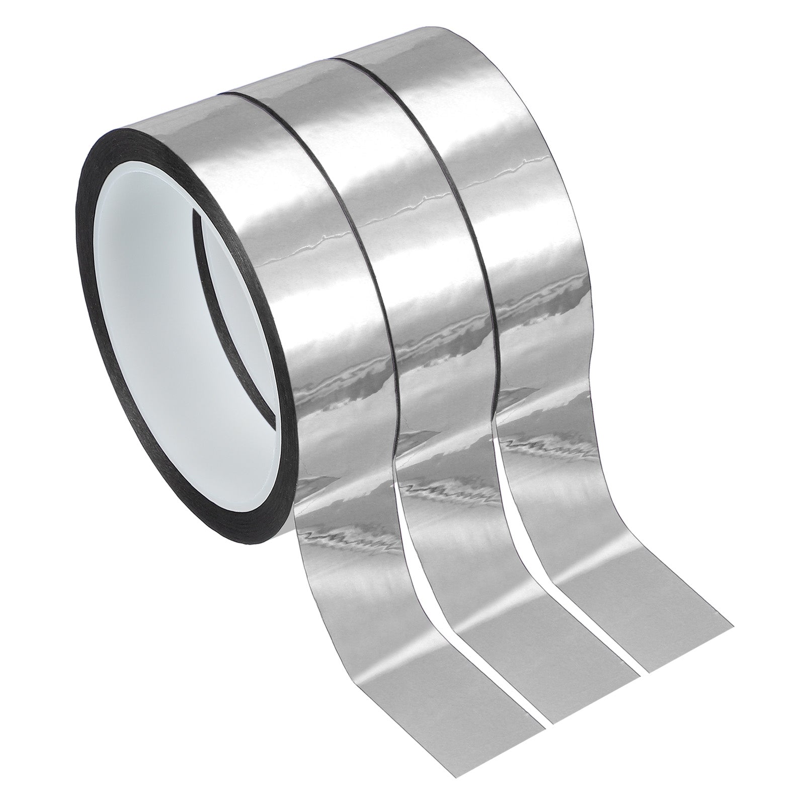 3pcs Metalized Polyester Film Tape 1 in x 55 Yards Glossy Silver ...
