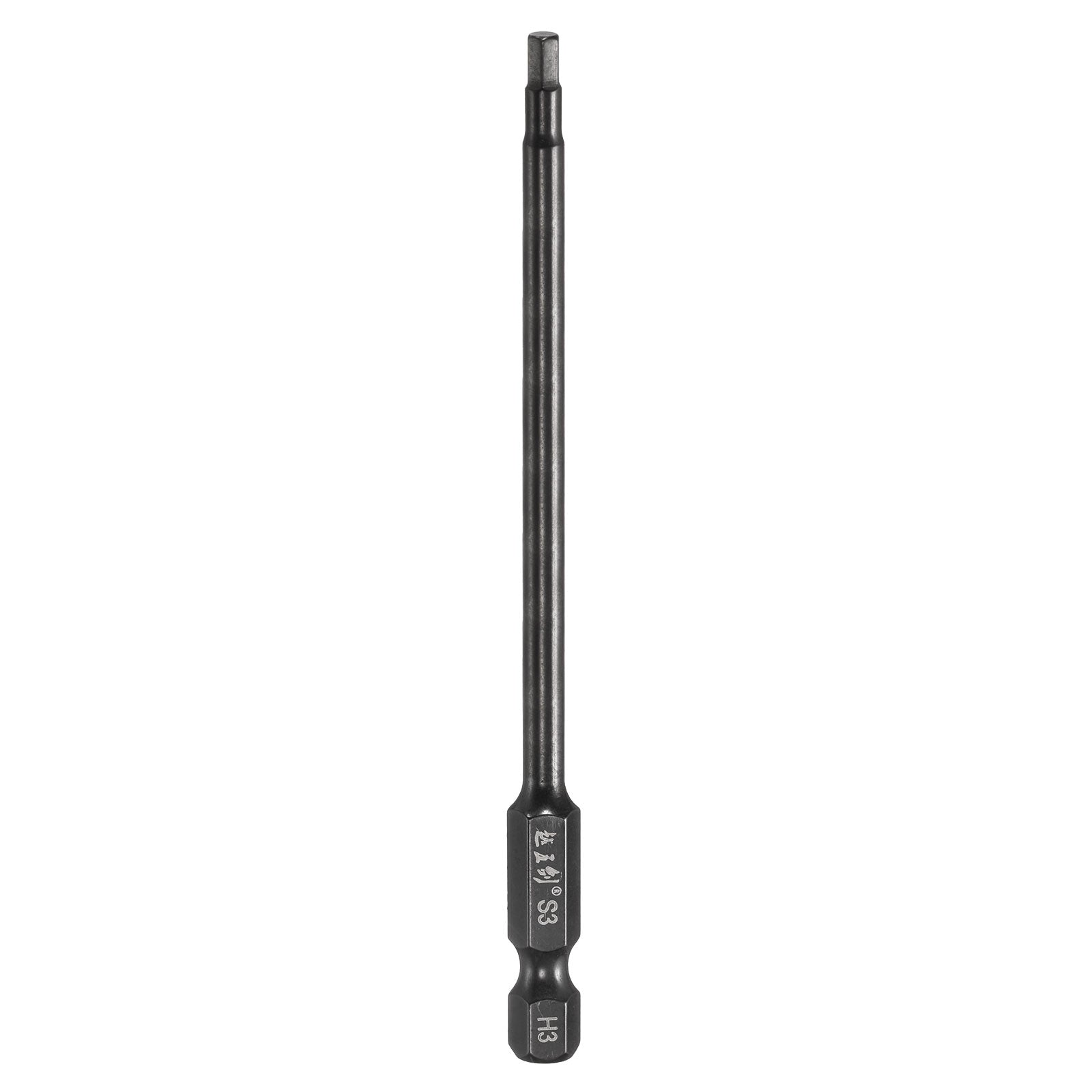 3mm Metric Hex Head Wrench Drill Bit 100mm Length Magnetic Bits, Black ...