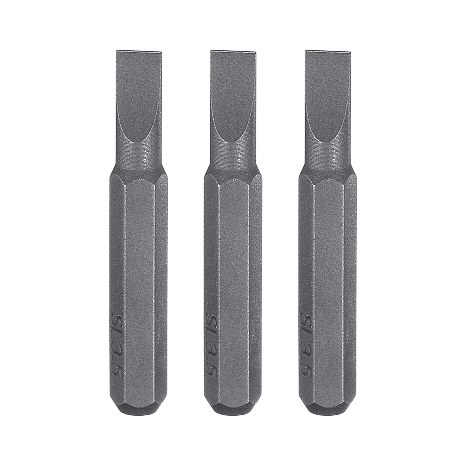 3pcs SL3.5 Slotted Screwdriver Bit 5/32" Hex Shank 28mm Length S2 Steel ...