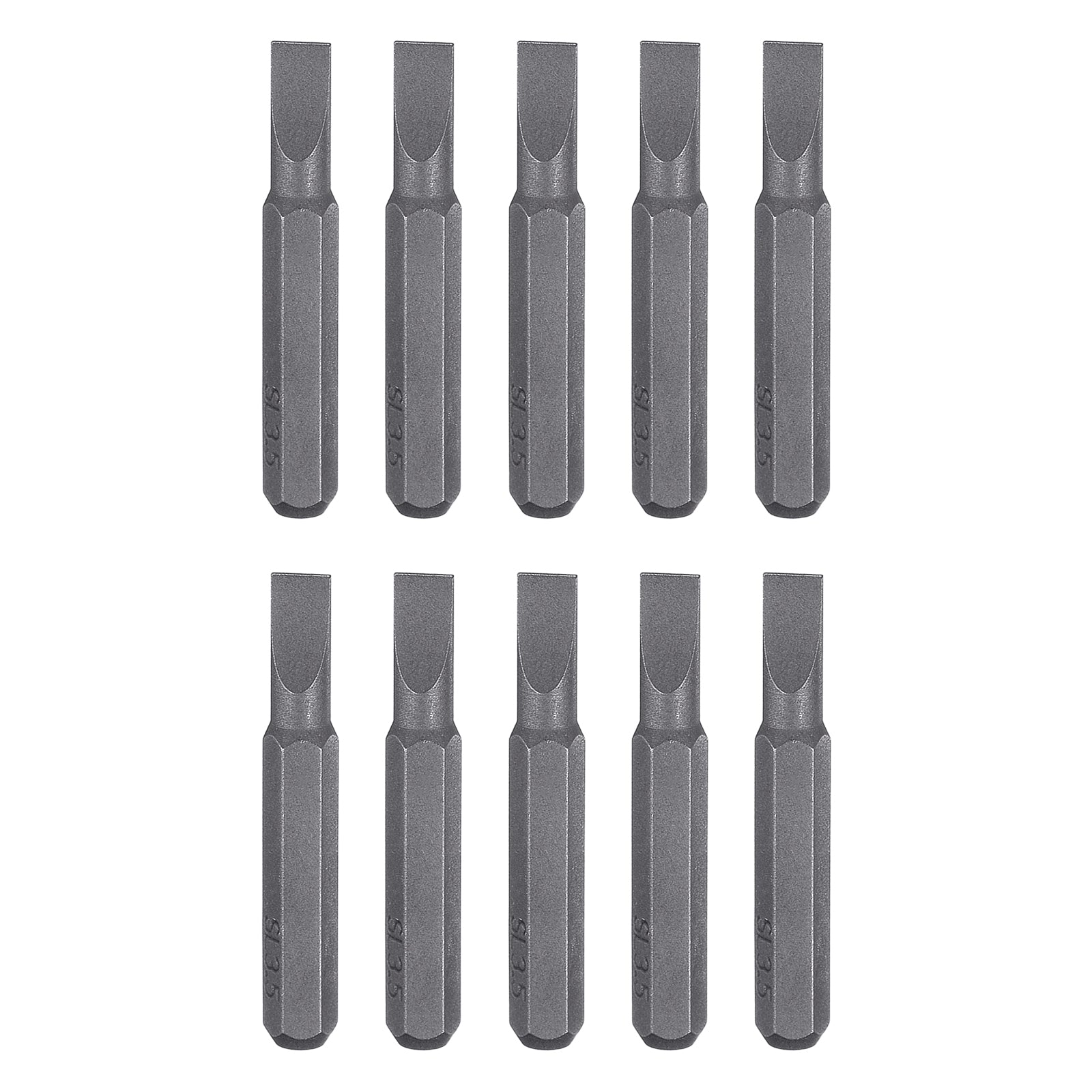 10pcs SL3.5 Slotted Screwdriver Bit 5/32" Hex Shank 28mm Length S2 ...