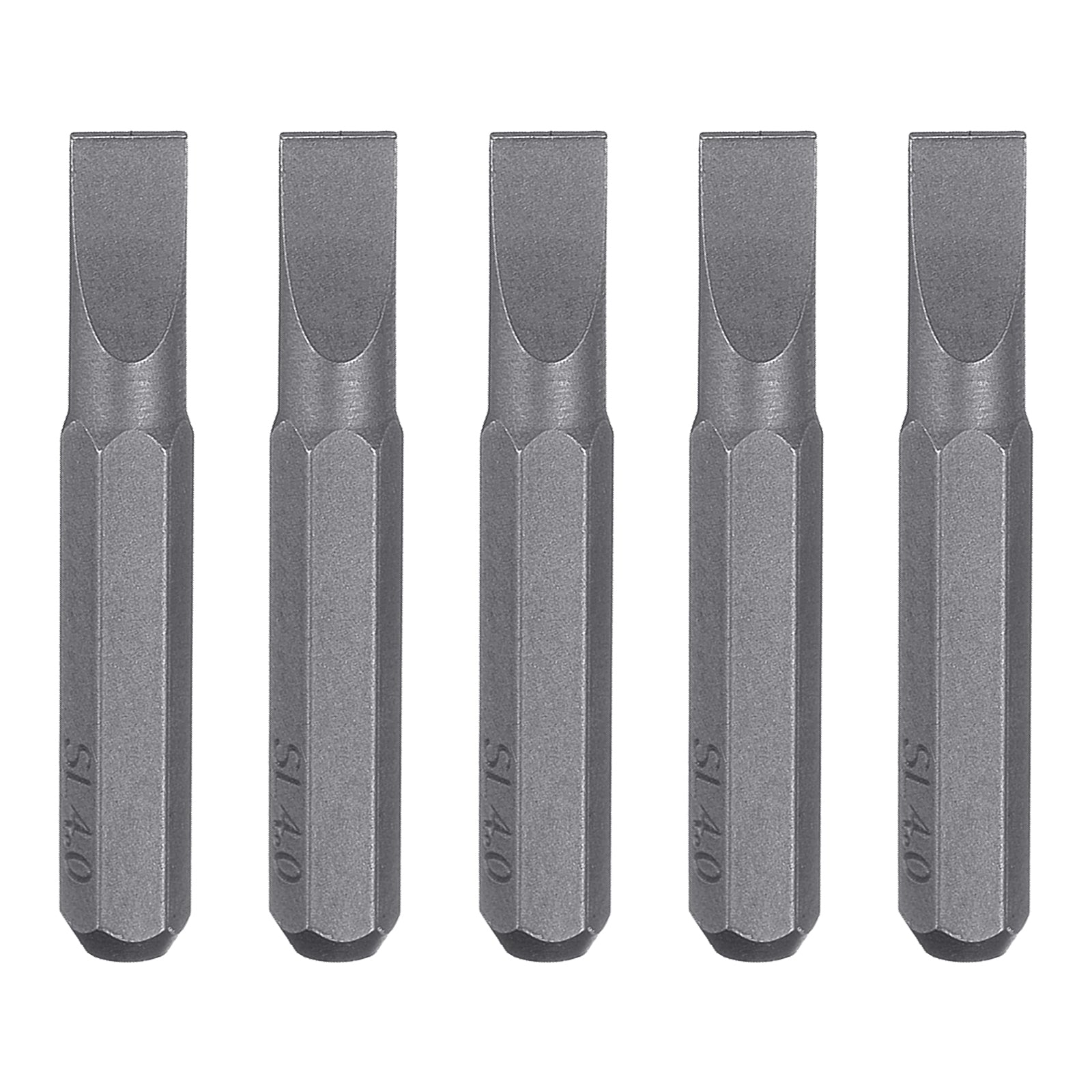 5pcs SL4.0 Slotted Screwdriver Bit 5/32" Hex Shank 28mm Length S2 Steel ...