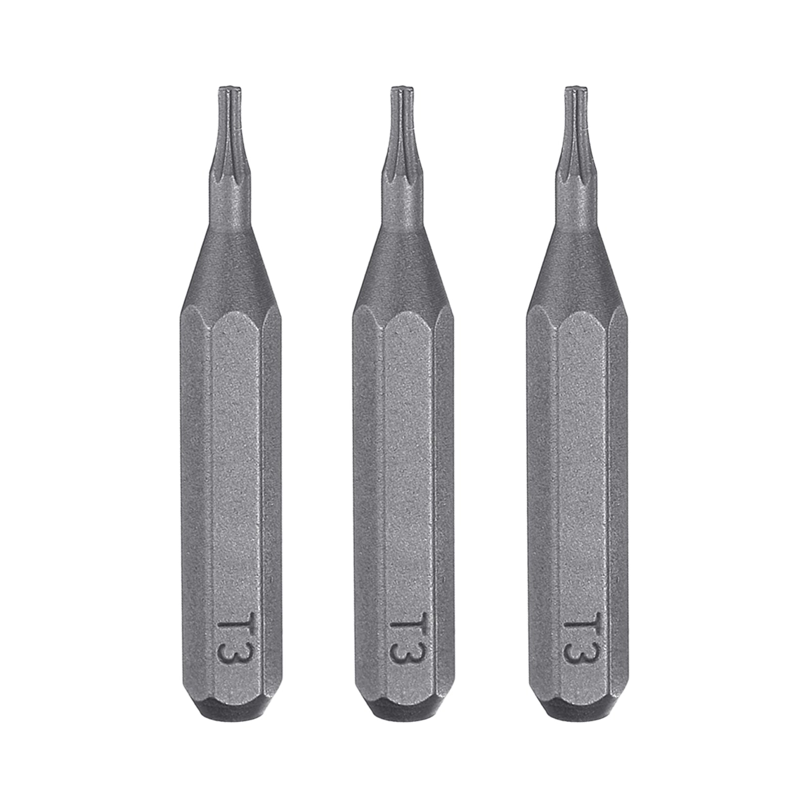 3pcs T3 Torx Screwdriver Bit 5/32" Hex Shank 28mm Length S2 Steel ...
