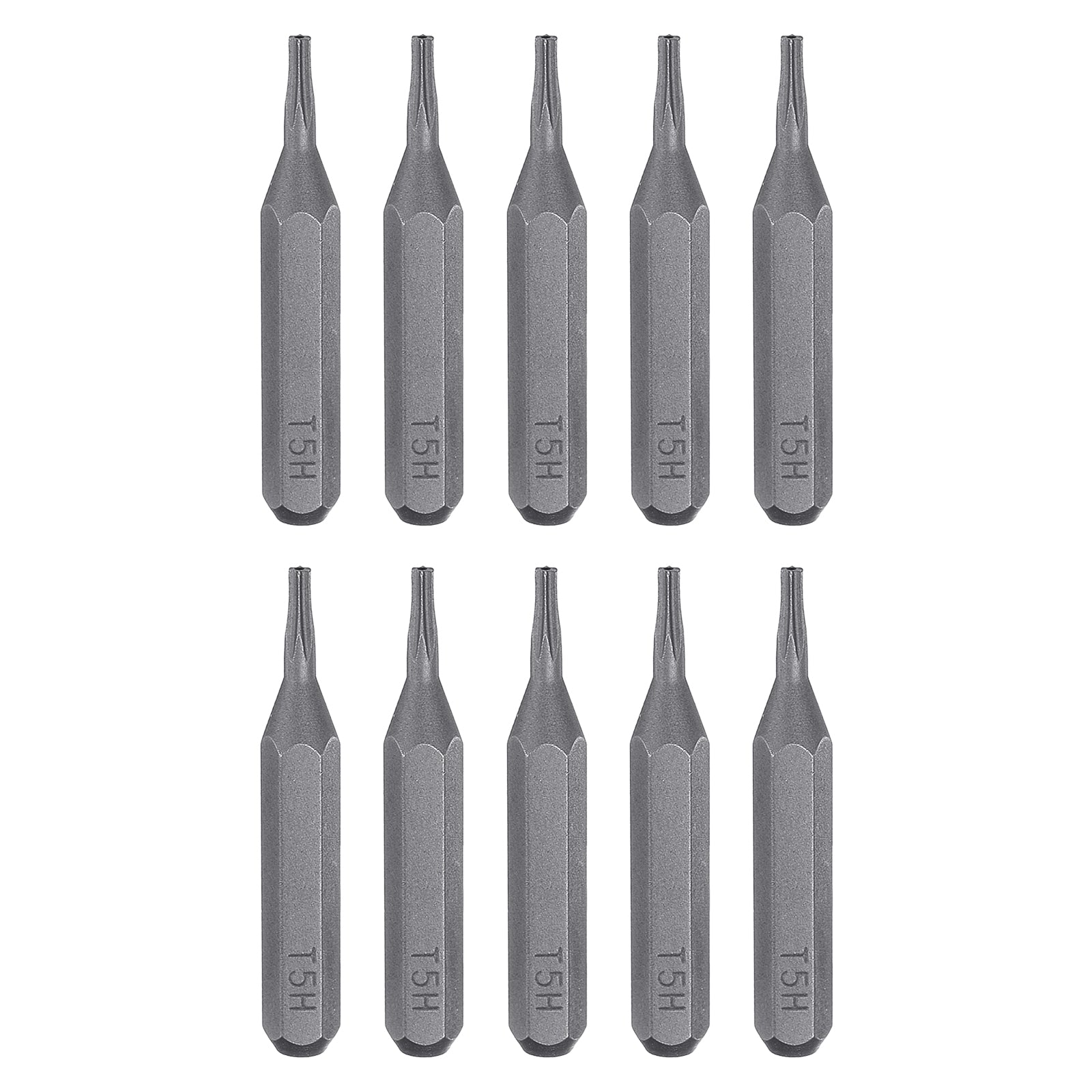 10pcs T5H Torx Screwdriver Bit 5/32" Hex Shank 28mm Length S2 Steel ...