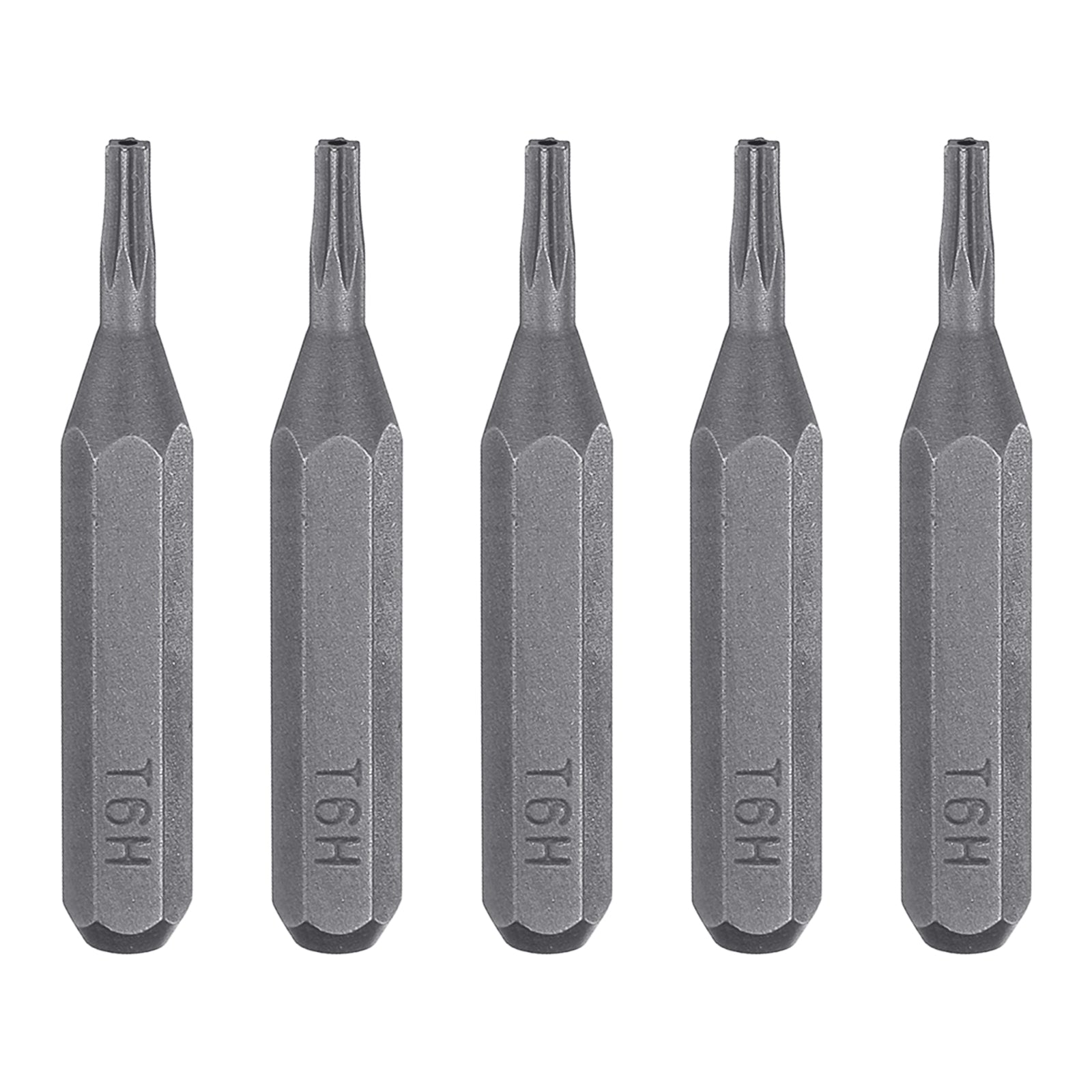 5pcs T6H Torx Screwdriver Bit 5/32" Hex Shank 28mm Length S2 Steel ...