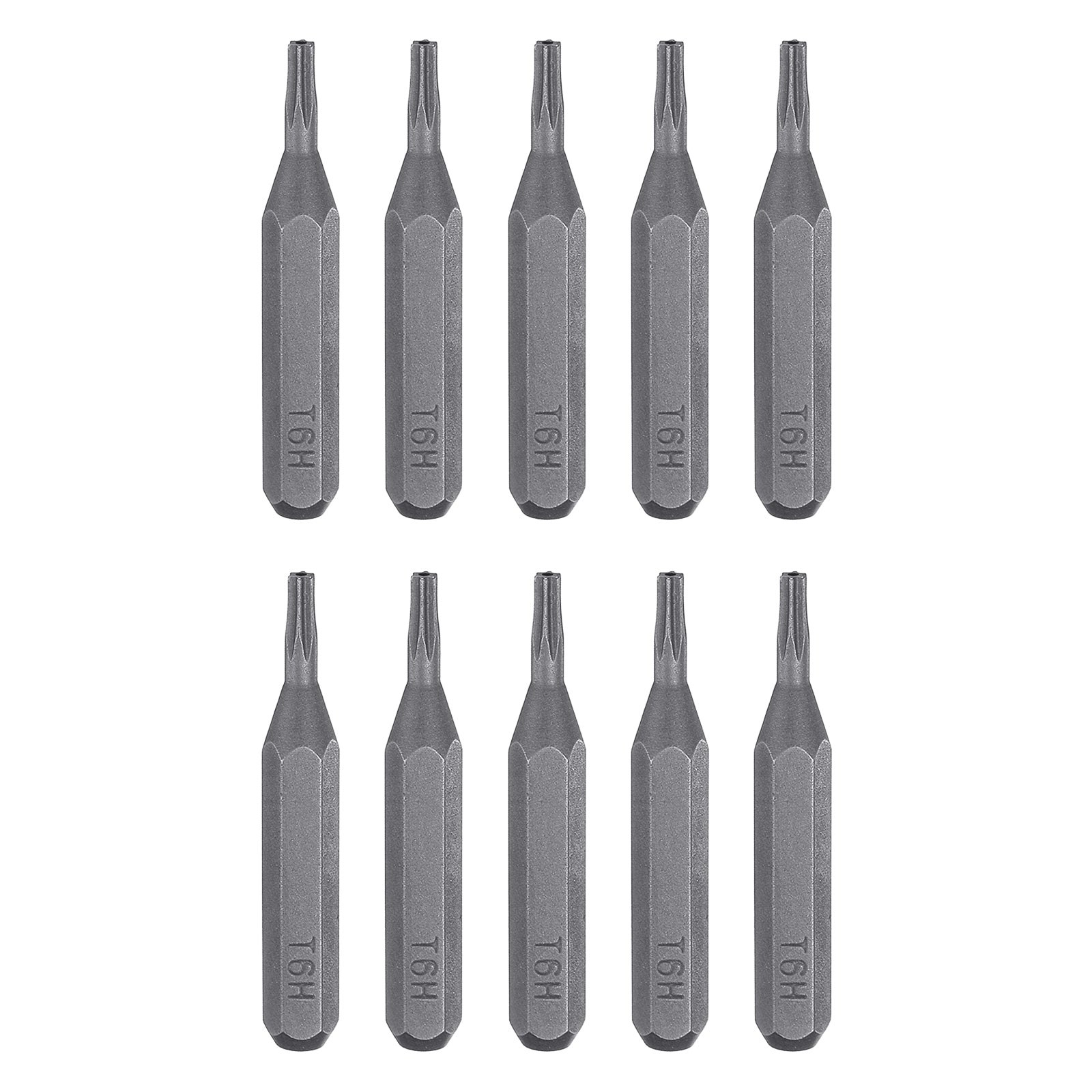 10pcs T6H Torx Screwdriver Bit 5/32" Hex Shank 28mm Length S2 Steel ...