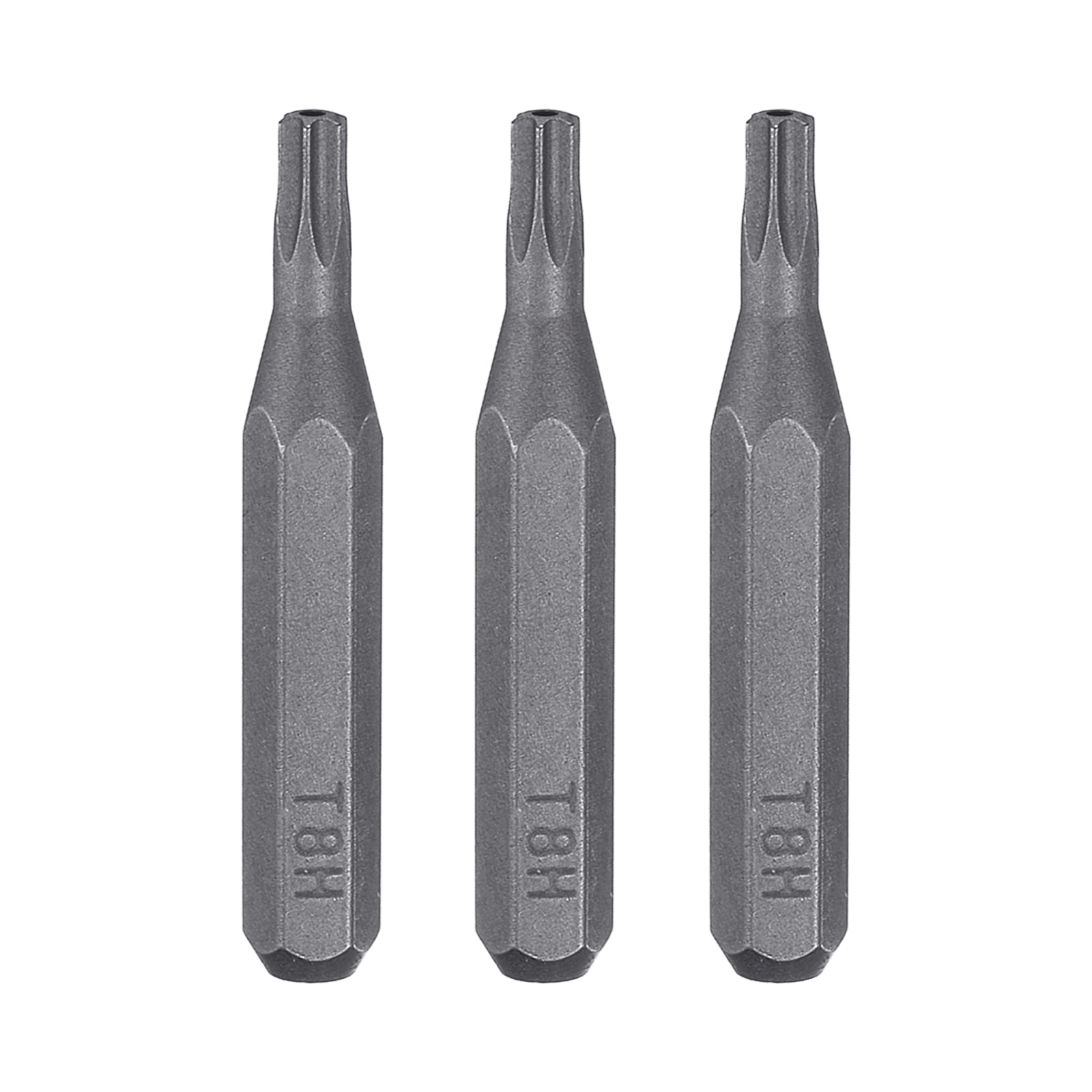 3pcs T8H Torx Screwdriver Bit 5/32" Hex Shank 28mm Length S2 Steel ...