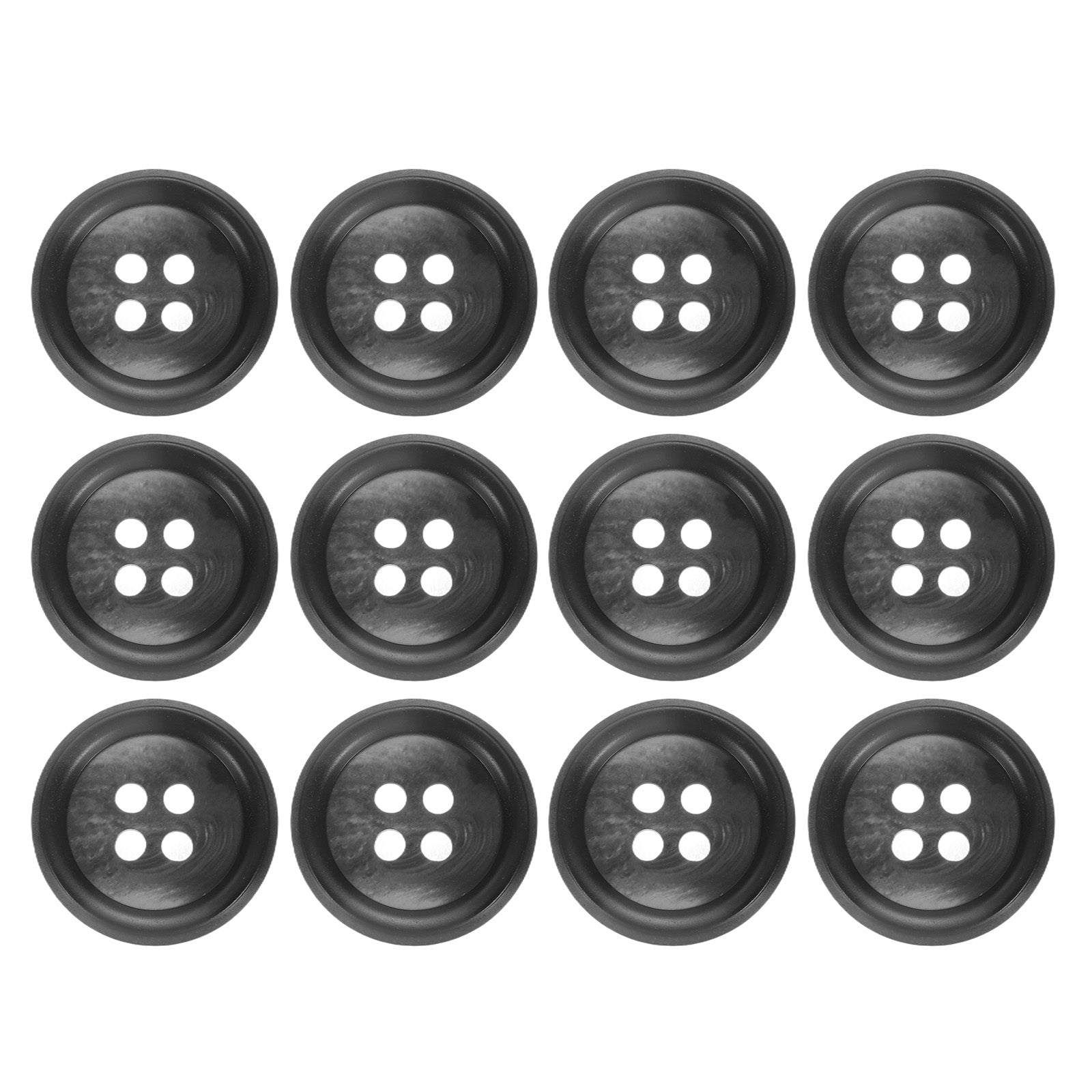12pcs Resin Sewing Button, 18mm 11/16" 4 Holes Round Coat Buttons ...