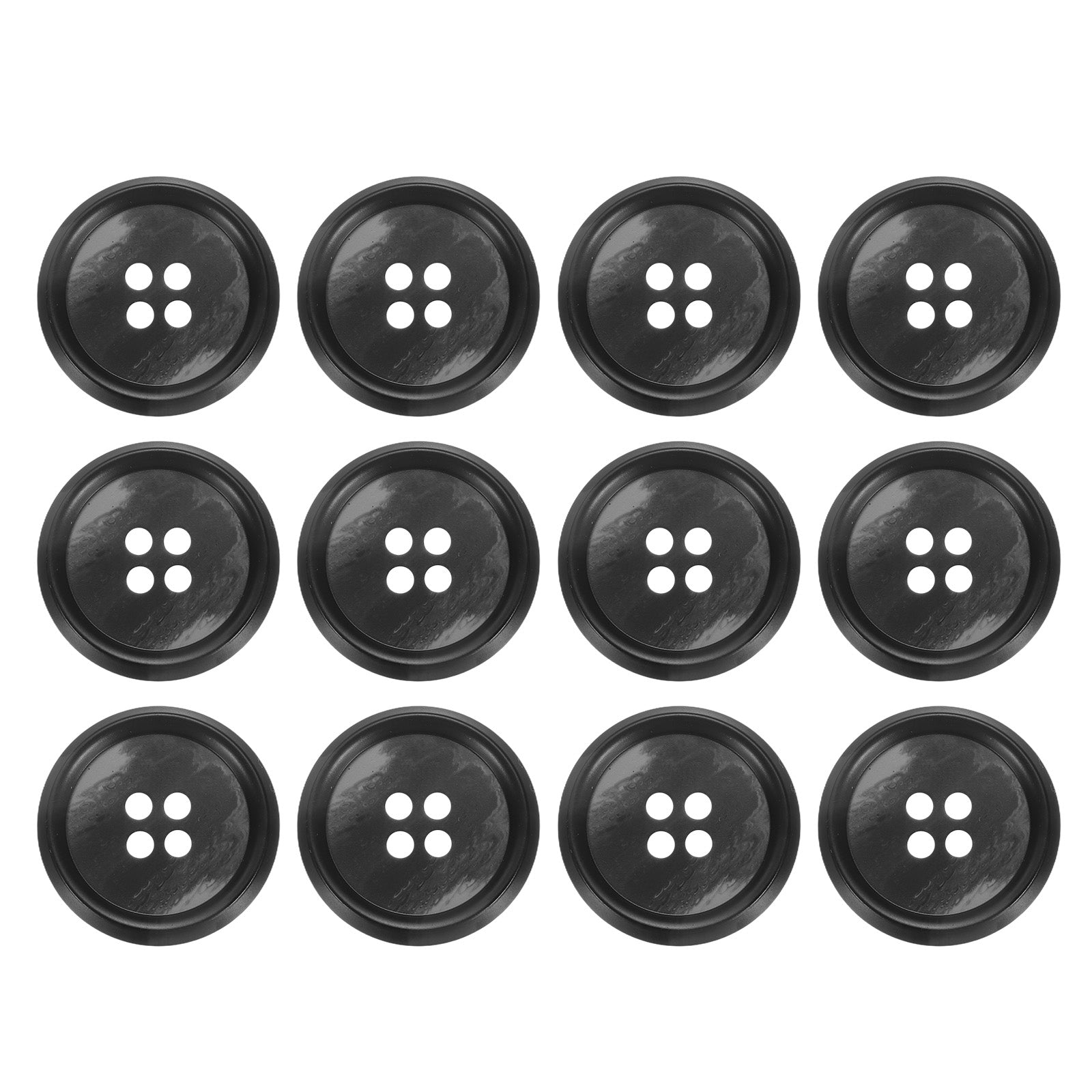 12pcs Resin Sewing Button, 28mm 1 1/8" 4 Holes Round Coat Buttons ...