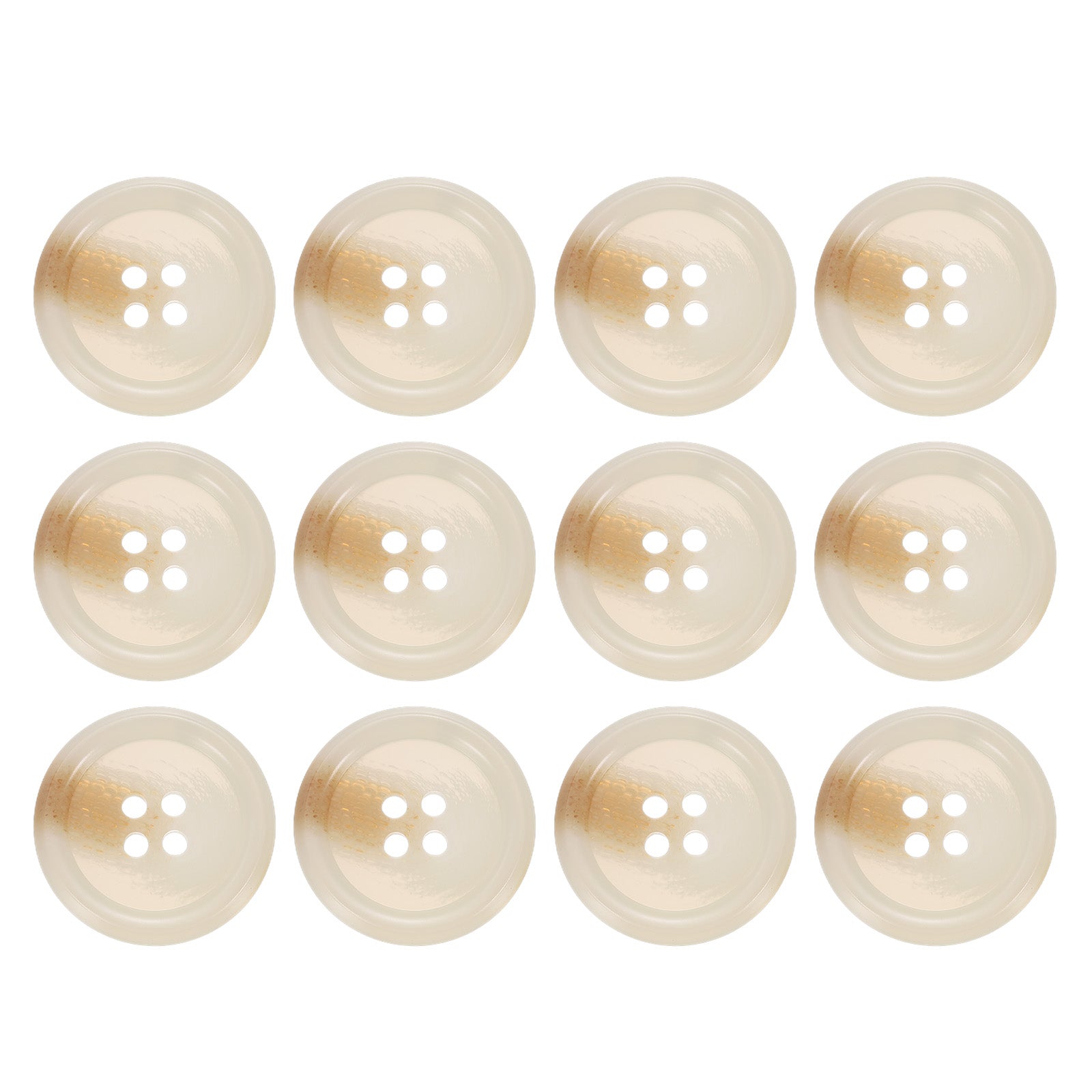 12pcs Resin Sewing Button, 23mm 7/8" 4 Holes Round Coat Buttons, Khaki ...
