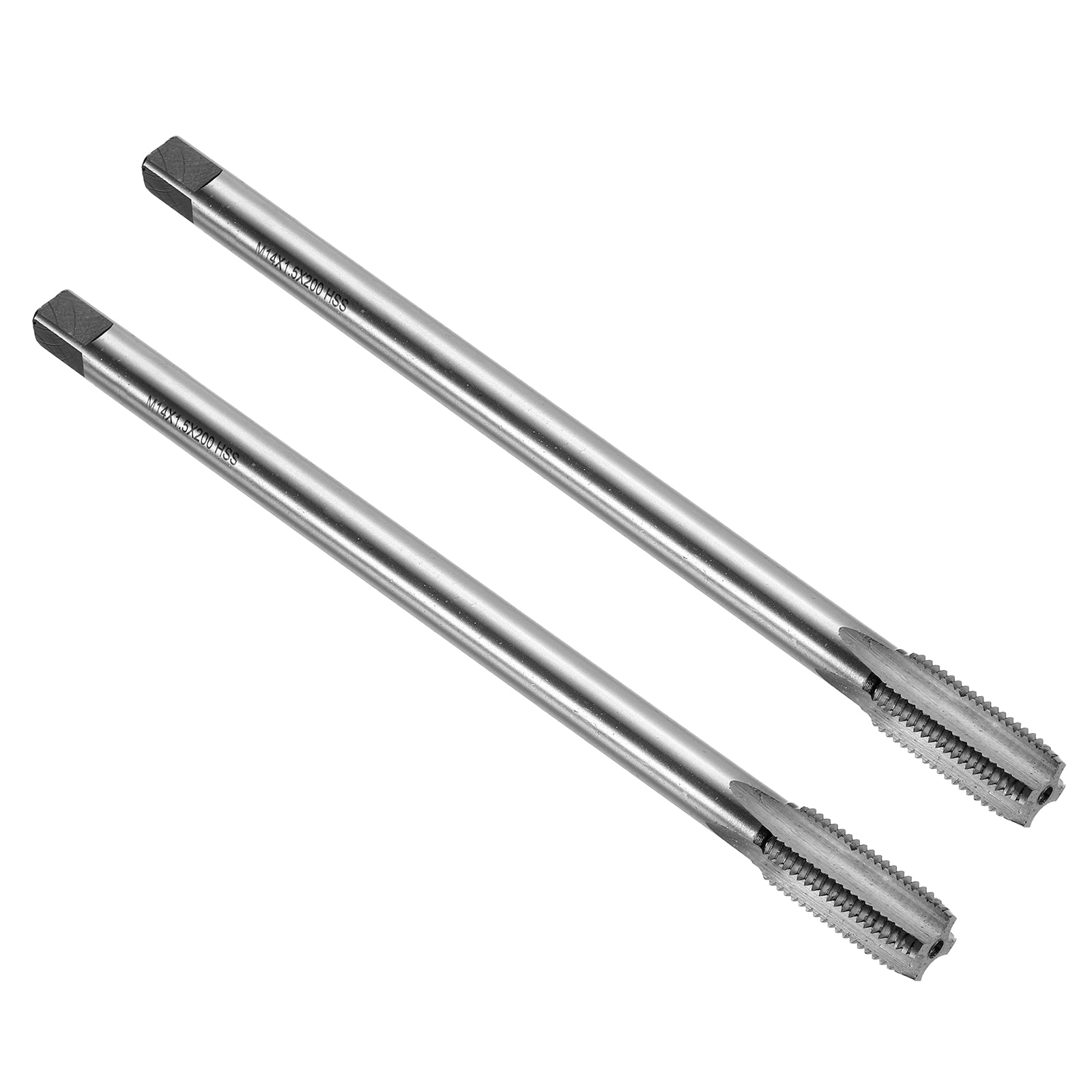 Uxcell 2pcs Straight Flute Thread Tap M14 x 1.5 200mm Extra Long Metric ...