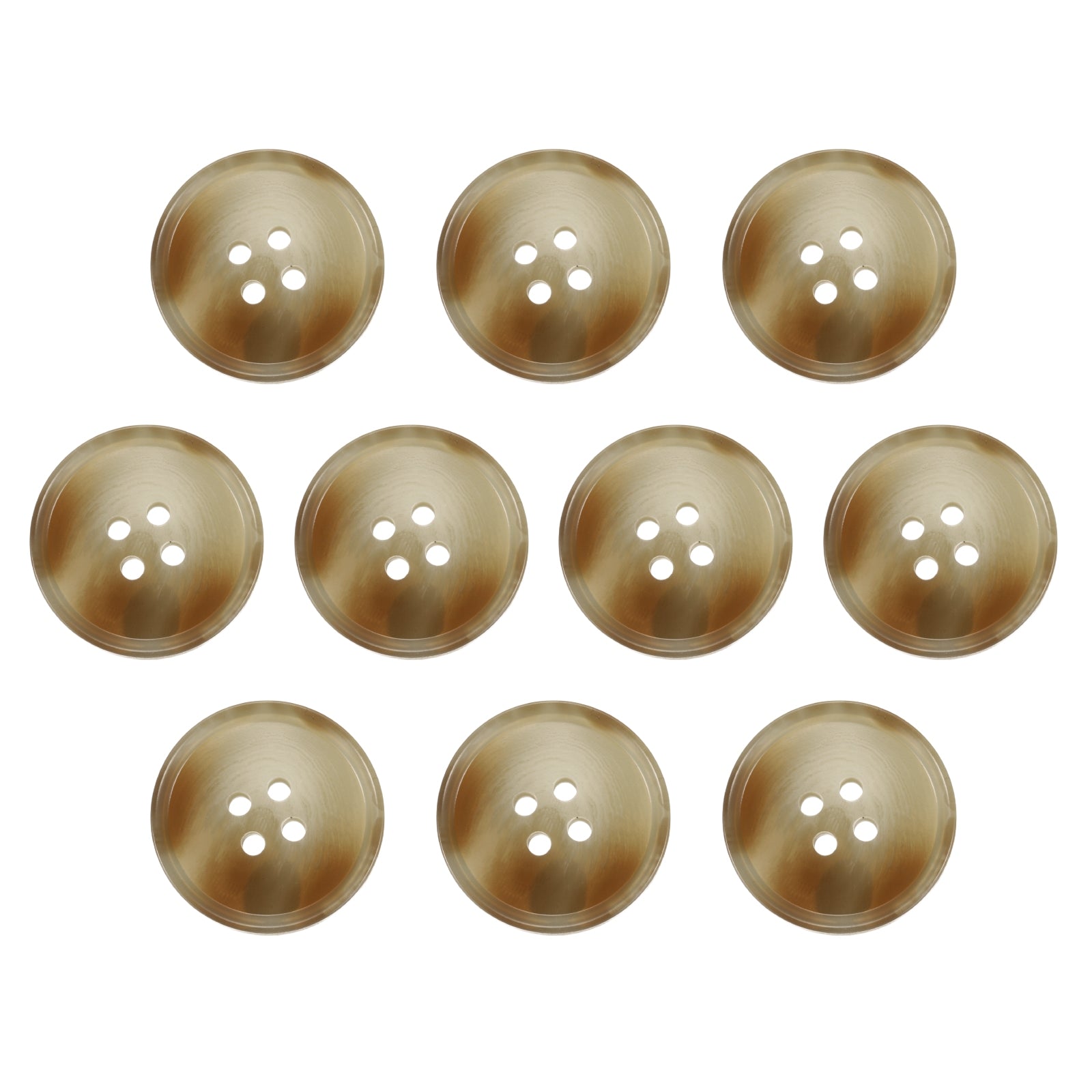 10pcs Resin Sewing Button, 25mm 1" 4 Holes Round Coat Buttons, 7#Beige ...