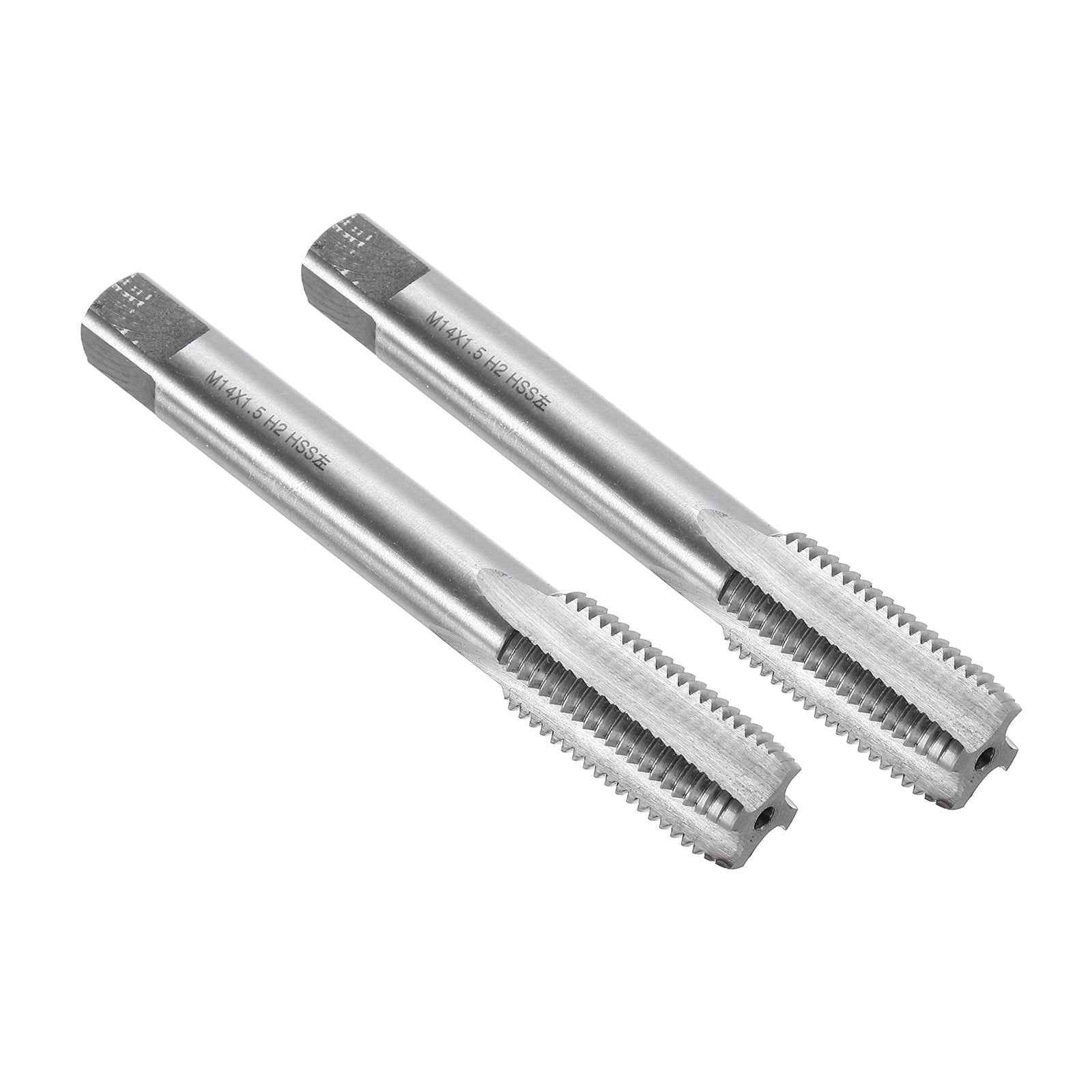 Uxcell 2pcs Straight Flute Thread Tap, M14 x 1.5 Left Hand Metric Screw ...