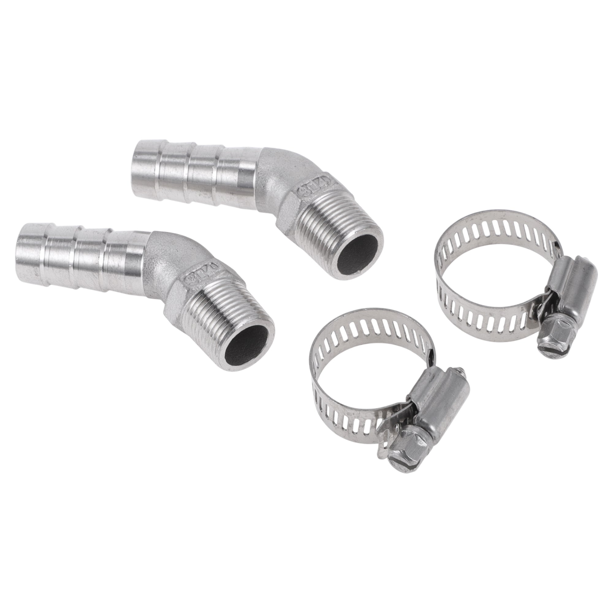 Hose Barb Fittings 19/32" OD 3/8" BSPT 45 Degree Elbow Barb Joint with ...