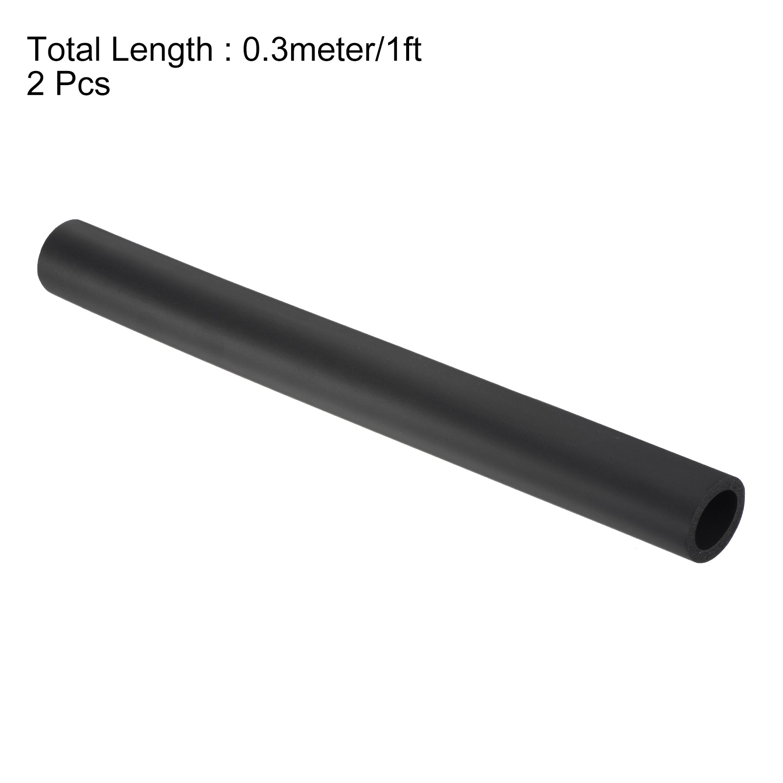 Uxcell 2pcs 0.3 Meter/1ft Pipe Insulation Tube 23.5mm ID 33.5mm OD Foam ...