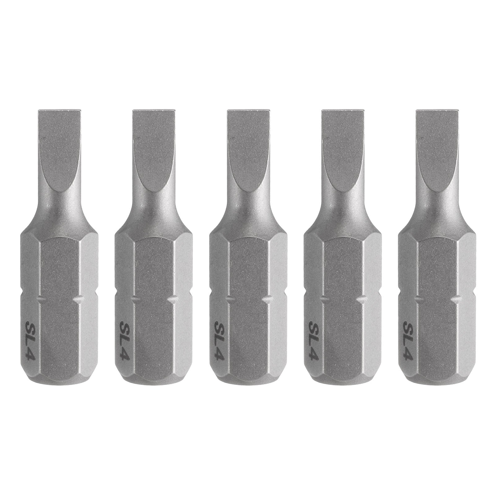 5pcs SL4 Slotted Screwdriver Bit 1/4" Hex Shank 25mm/1" Length Magnetic ...