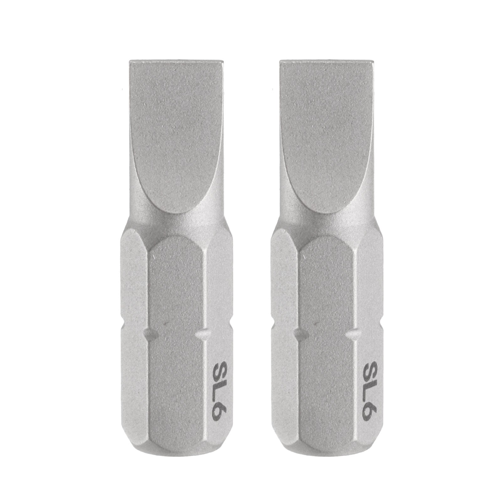 2pcs SL6 Slotted Screwdriver Bit 1/4" Hex Shank 25mm/1" Length Magnetic ...