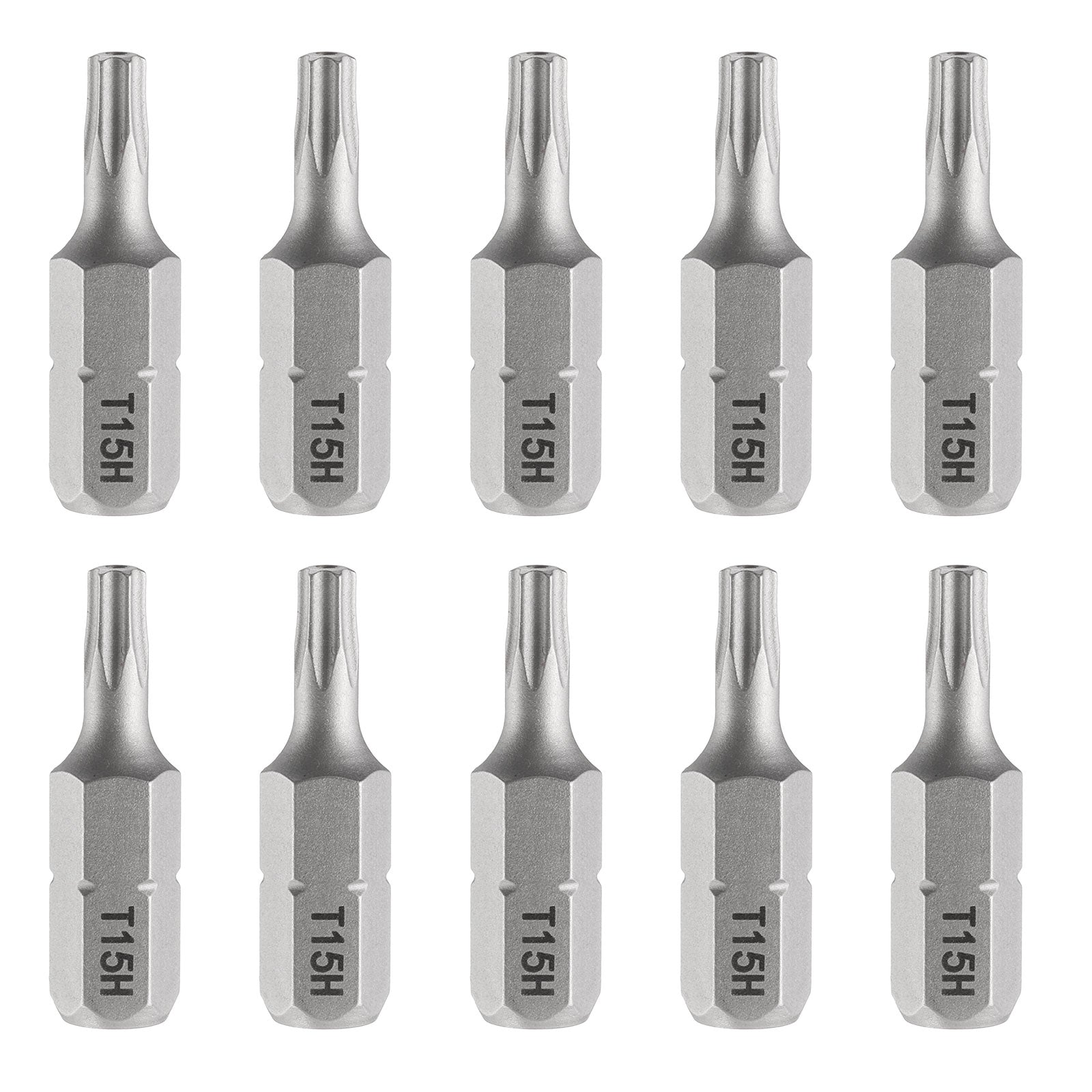 10pcs T15H Torx Screwdriver Bit 1/4" Hex Shank 25mm/1" Length Magnetic ...