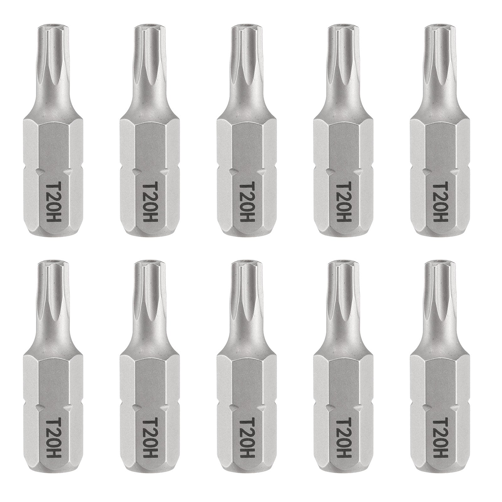 10pcs T20H Torx Screwdriver Bit 1/4" Hex Shank 25mm/1" Length Magnetic ...