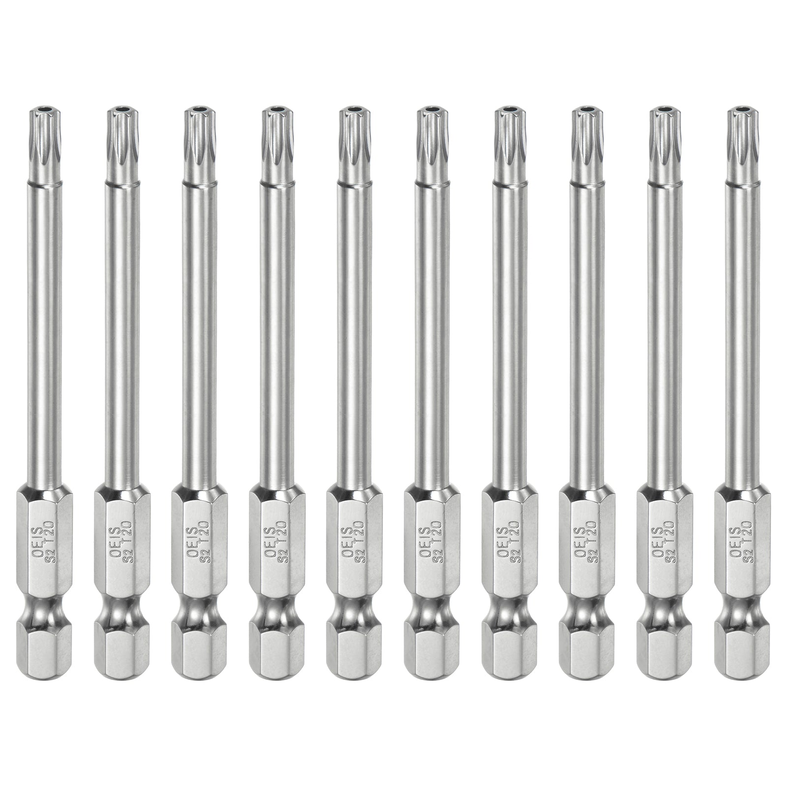 10pcs T20 Security Torx Bit 1/4" Hex Shank 3" Long Tamper Resistant ...