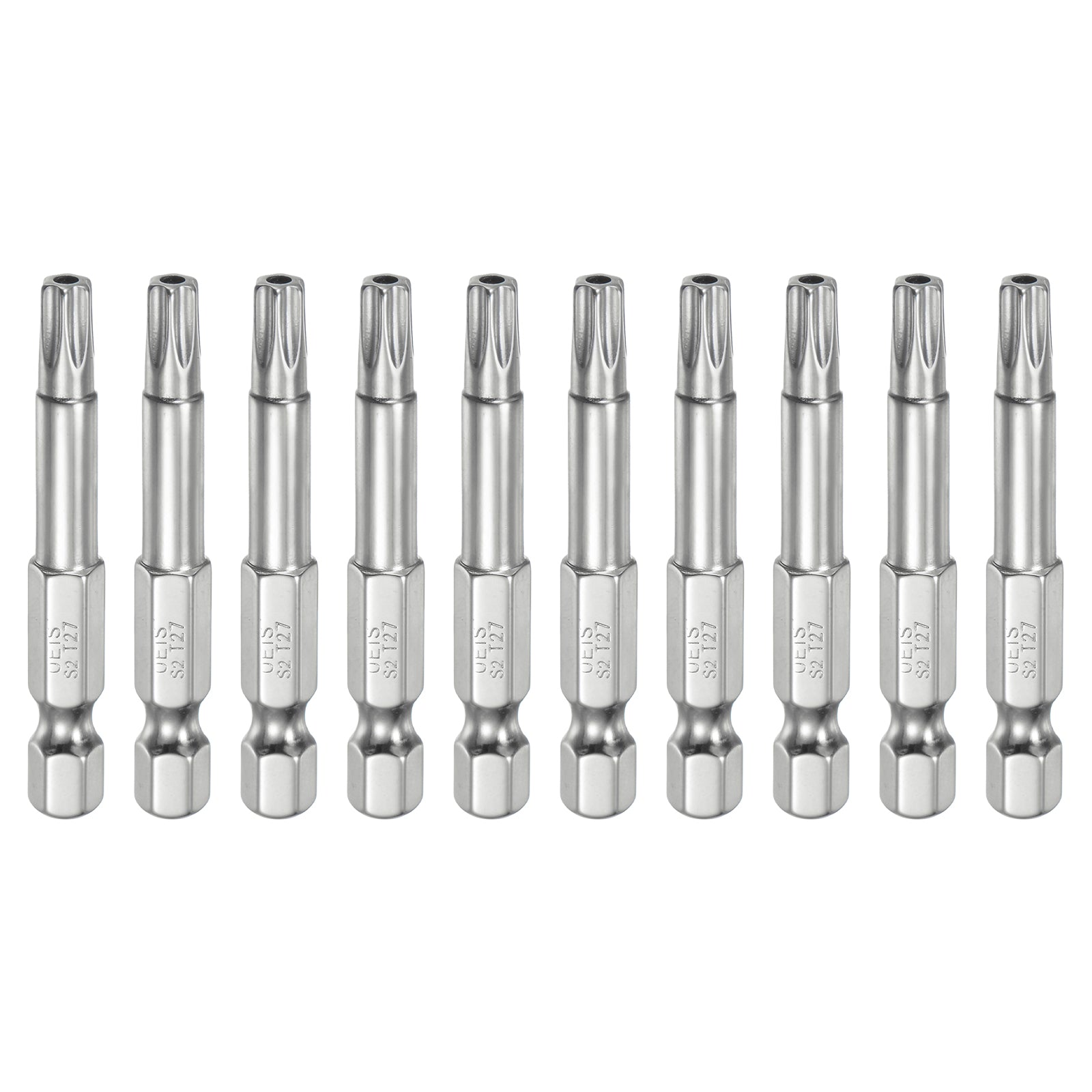10pcs T27 Security Torx Bit 1/4" Hex Shank 2" Long Tamper Resistant ...