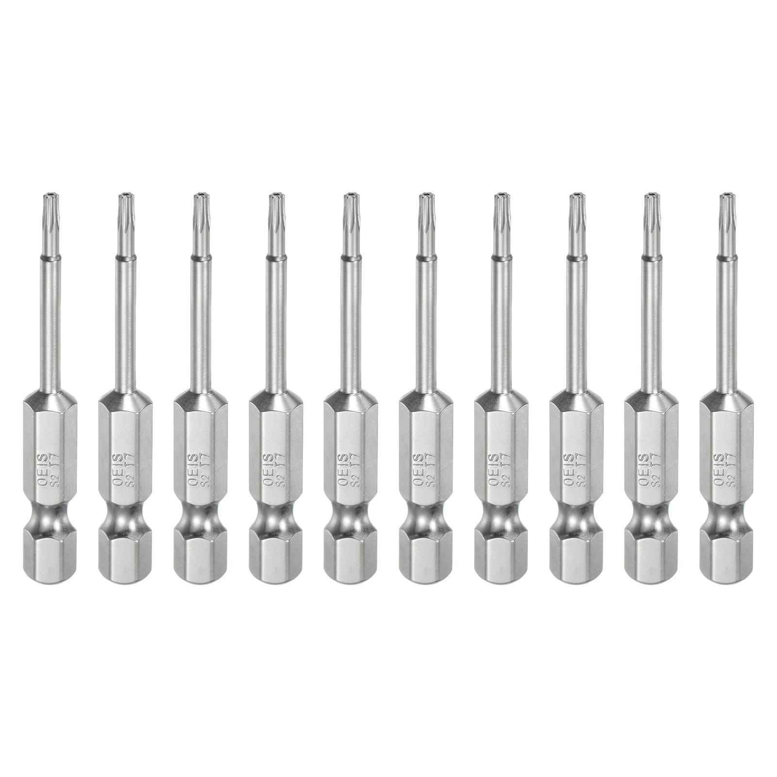 10pcs T7 Security Torx Bit 1/4" Hex Shank 2" Long Tamper Resistant Star ...
