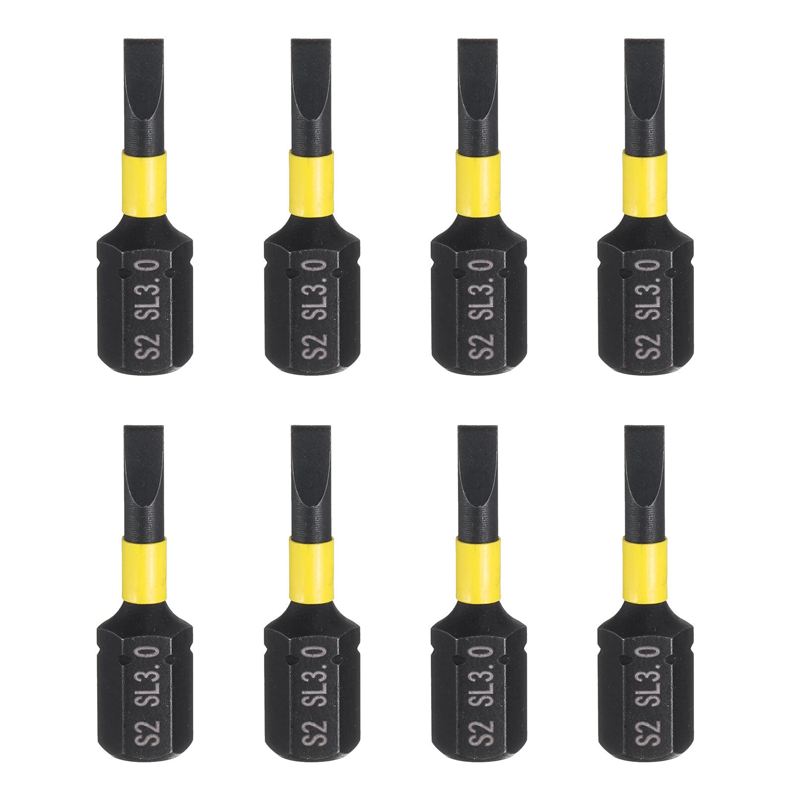 8pcs SL3 Magnetic Slotted Screwdriver Bit 1/4" Hex Shank Industrial ...