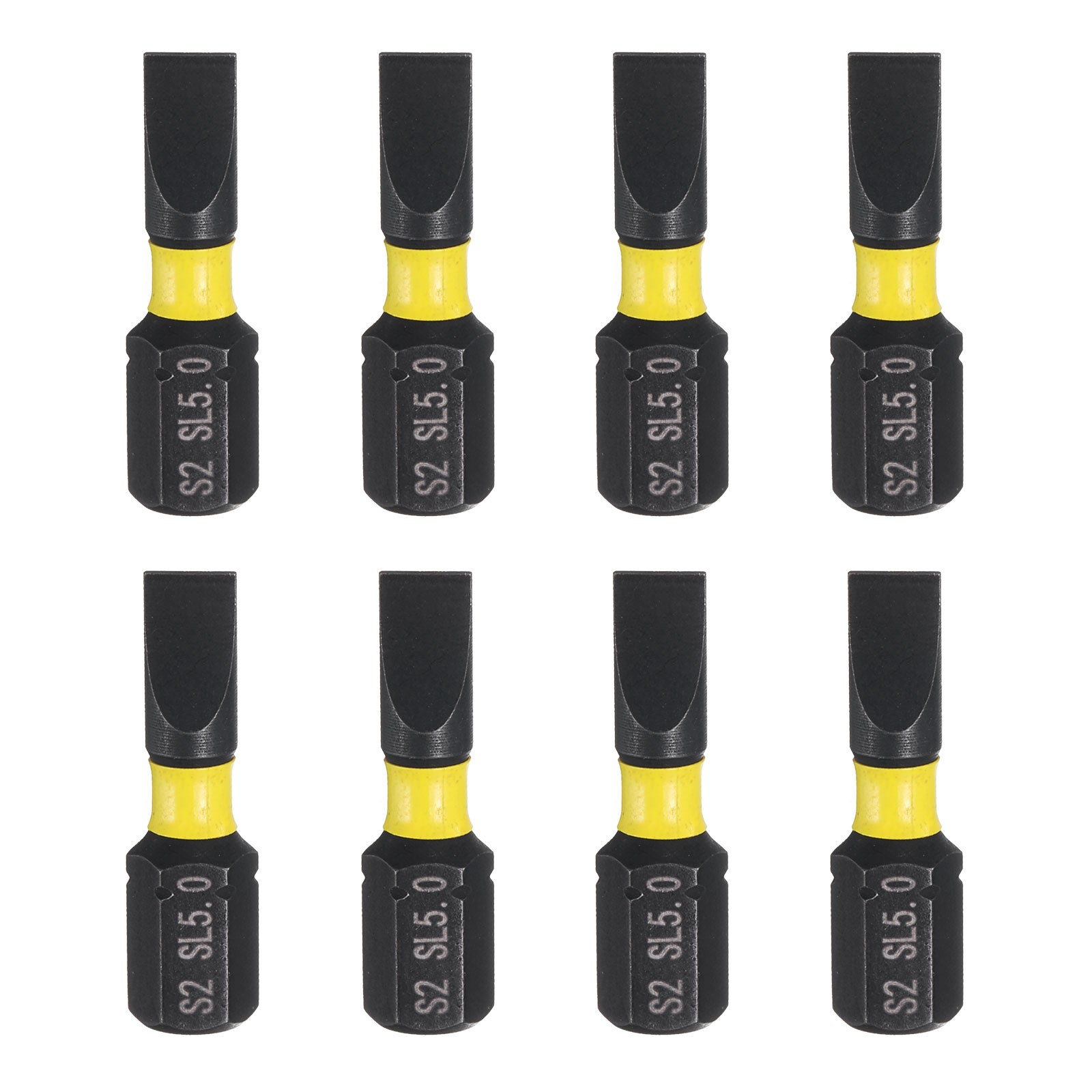 8pcs SL5 Slotted Screwdriver Bit 1/4" Hex Shank 25mm/1" Length Magnetic ...