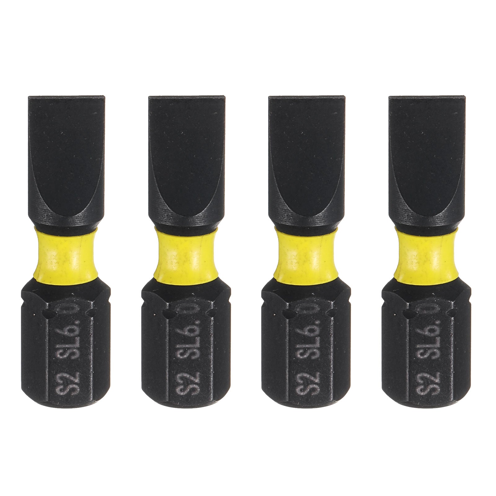 4pcs SL6 Magnetic Slotted Screwdriver Bit 1/4" Hex Shank Industrial ...