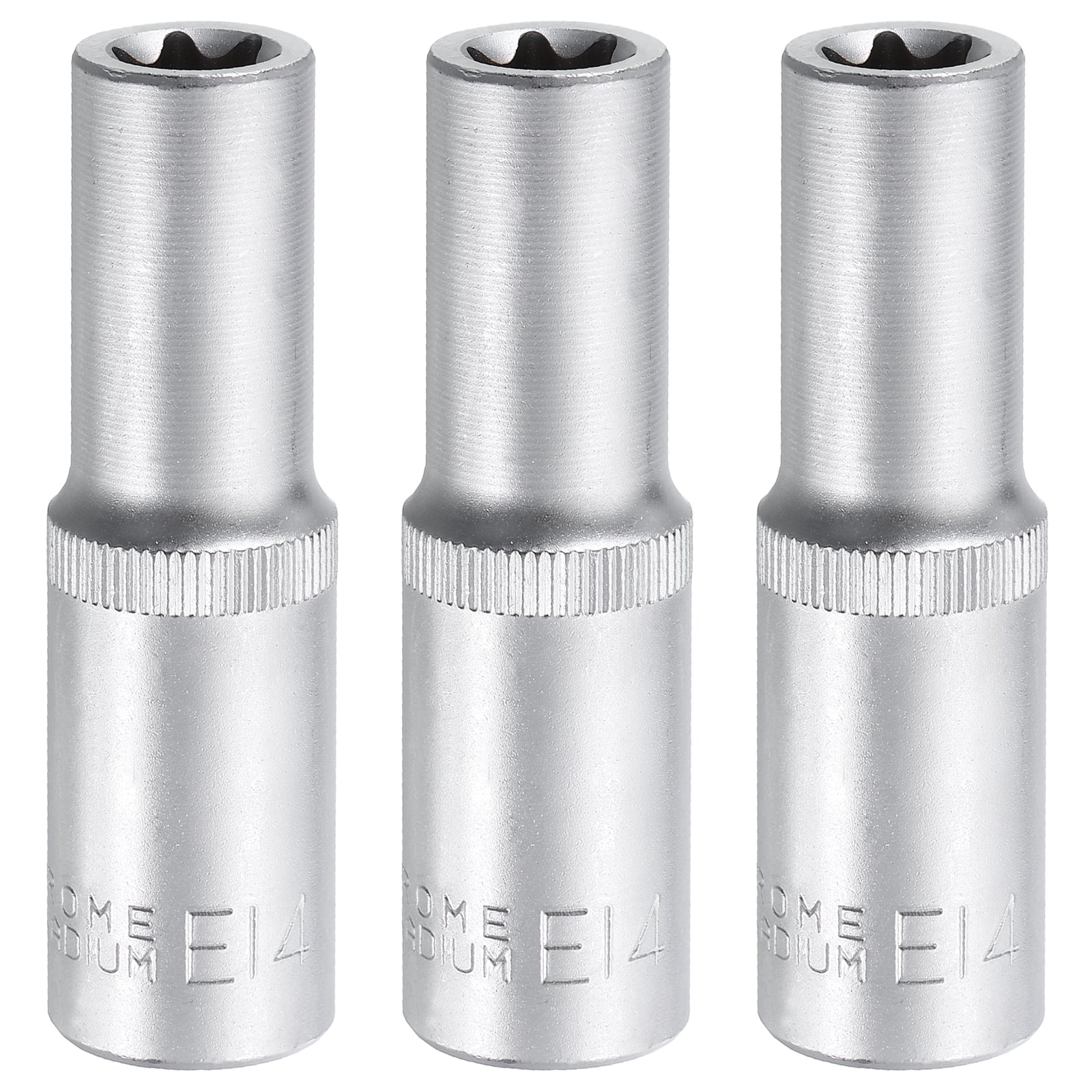 3pcs E-Torx Socket 1/2" Drive E14 External Torx Deep Socket CR-V 6 ...