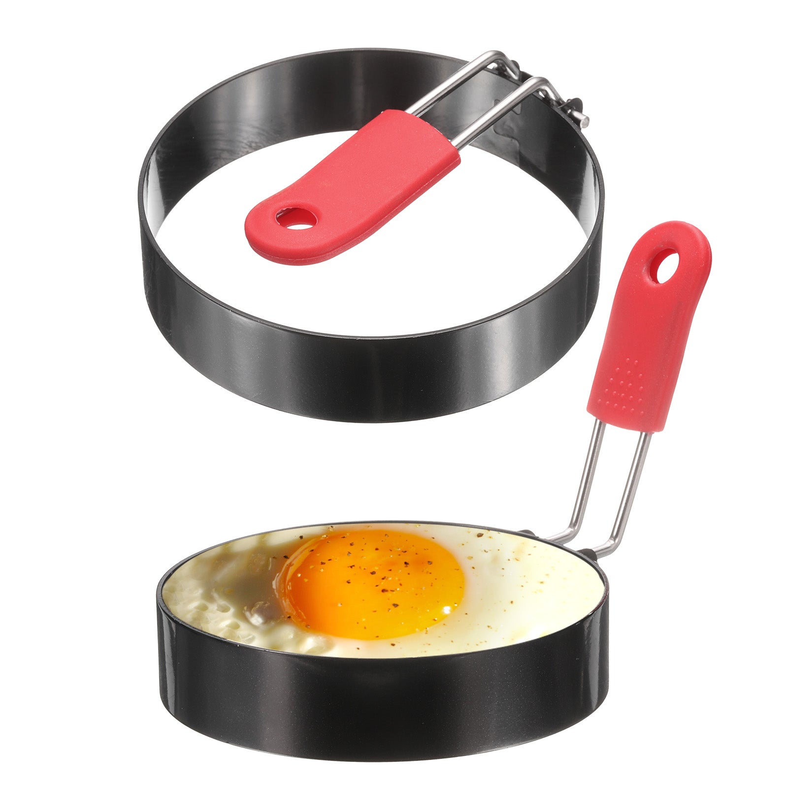 2Pcs Egg Rings 3.5" Stainless Steel Nonstick Pancake Cooking Ring with ...