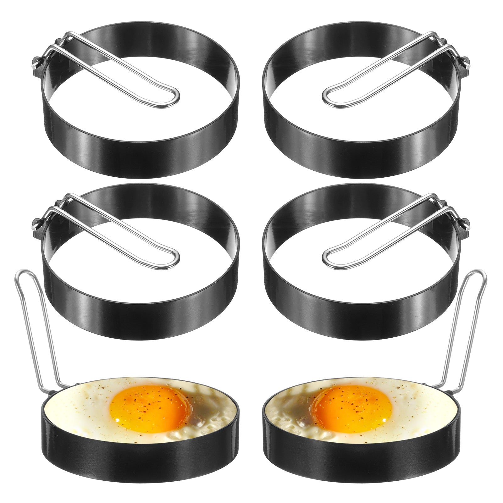 6Pcs Egg Rings 3.5" Stainless Steel Nonstick Pancake Cooking Ring for ...