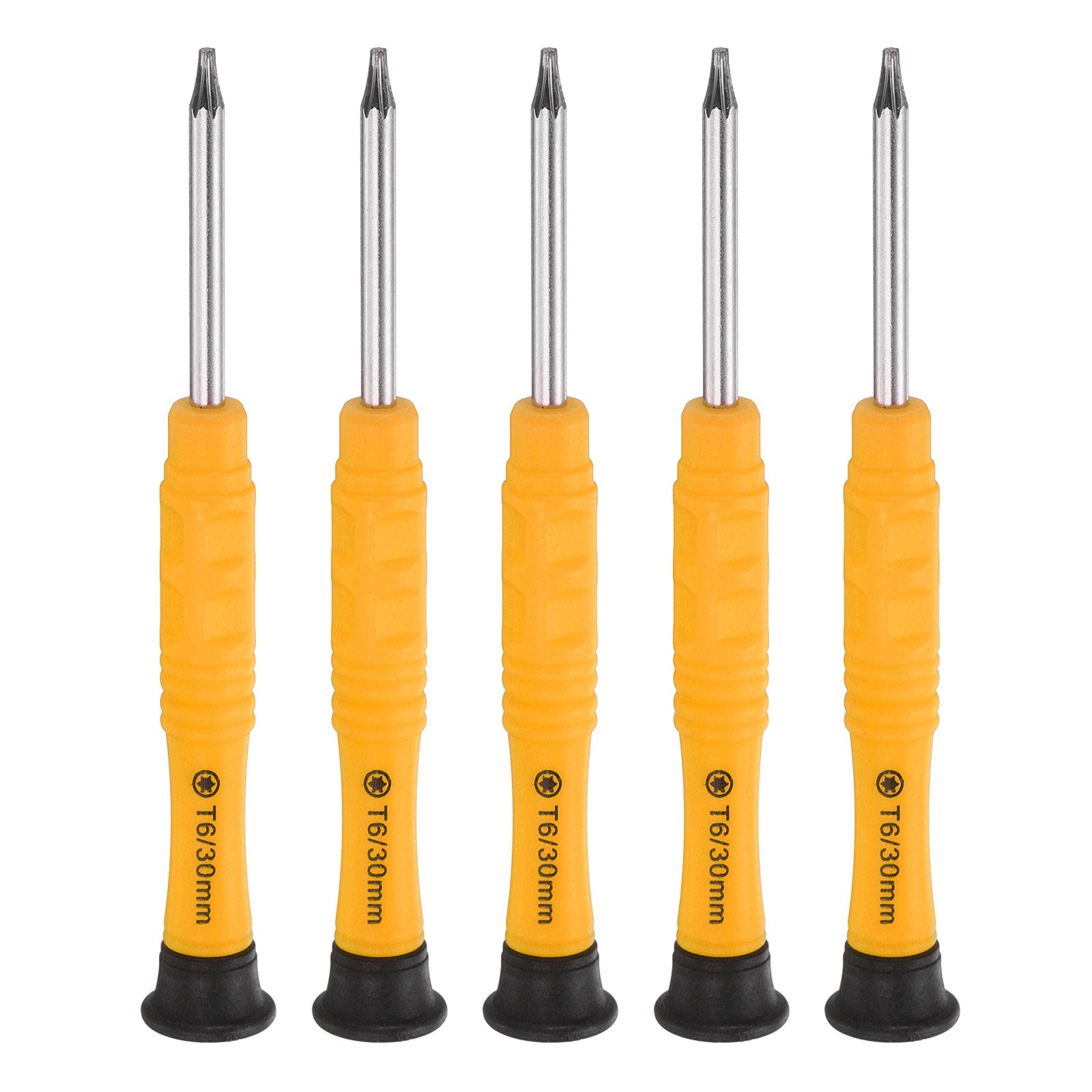 5pcs T6 Torx Mini Screwdriver 3mm Shank Torx Head, Yellow Green ...