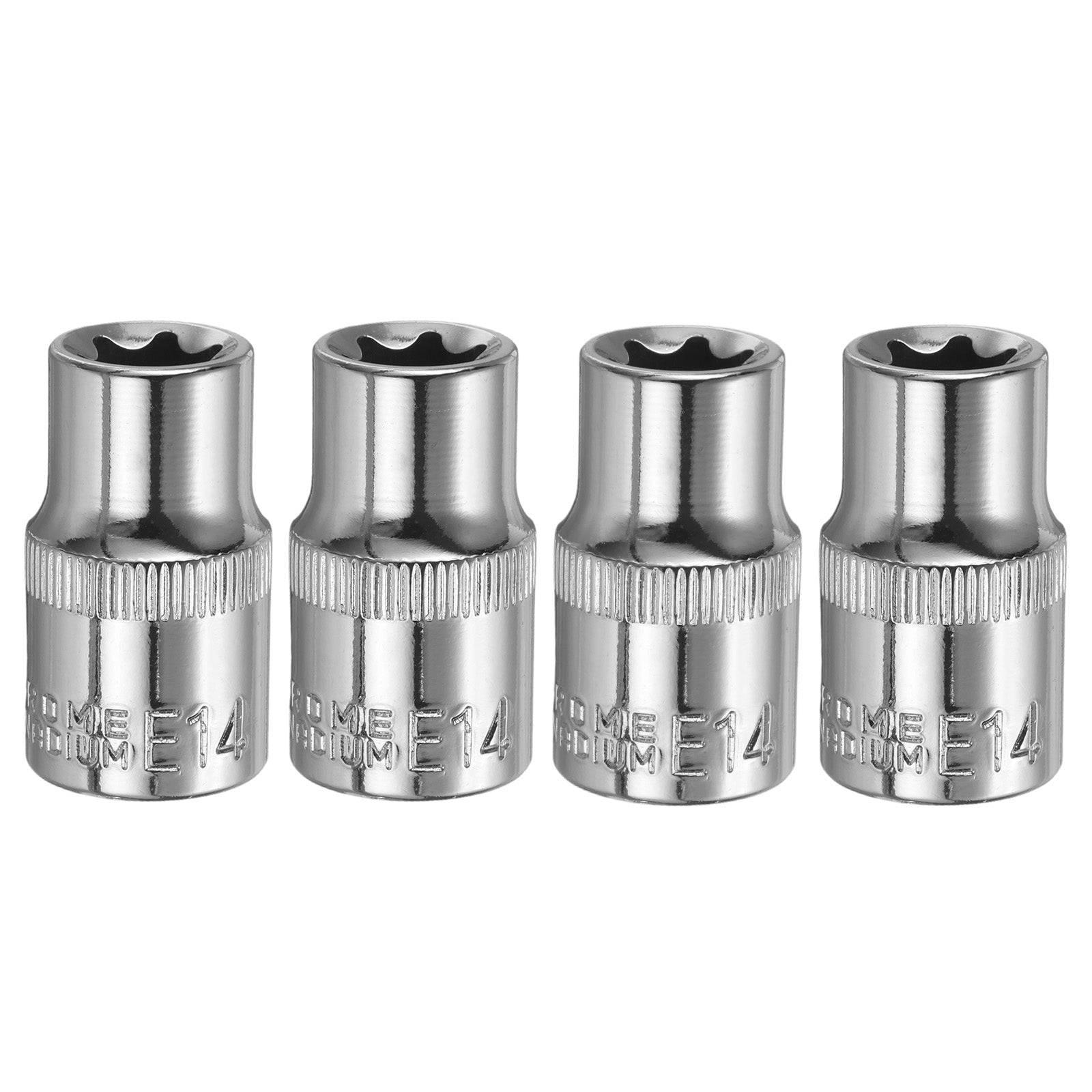 4pcs E-Torx Socket 1/2" Drive E14 External Torx Deep Socket 1.5" Star ...