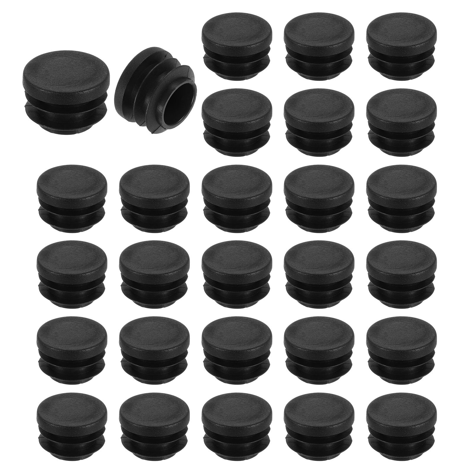 Uxcell 48 Pcs Round Plastic Plug Furniture Leg Pipe Insert 19mm(0.75 ...