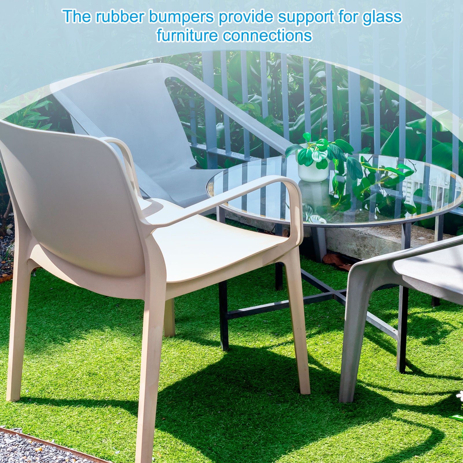 Uxcell 38Pcs 5mm/0.2" Glass Table Top Bumpers with Stem Thick Base Fit ...