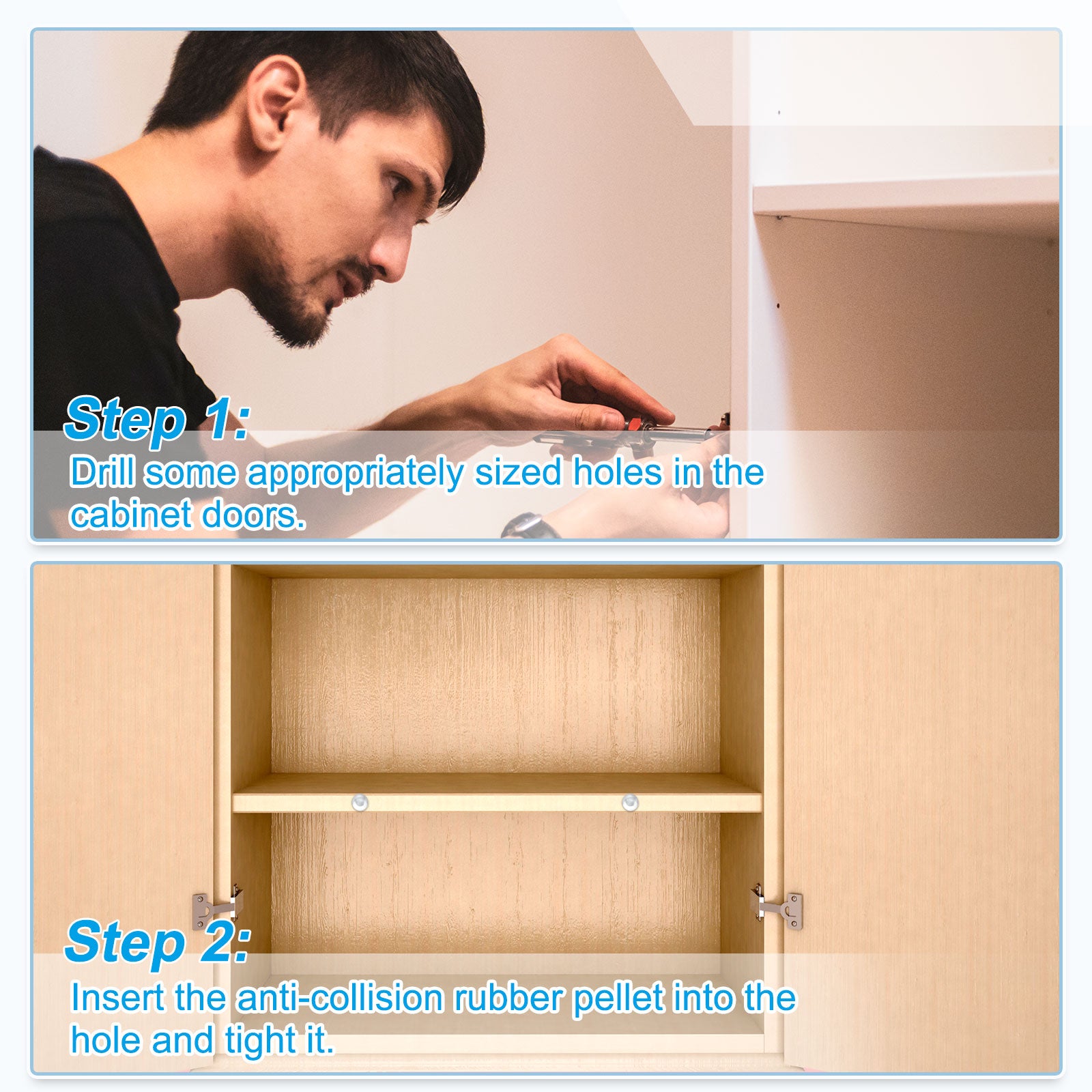 Uxcell 38Pcs 6mm/0.24" Glass Table Top Bumpers with Stem Fit 1/4Inch ...