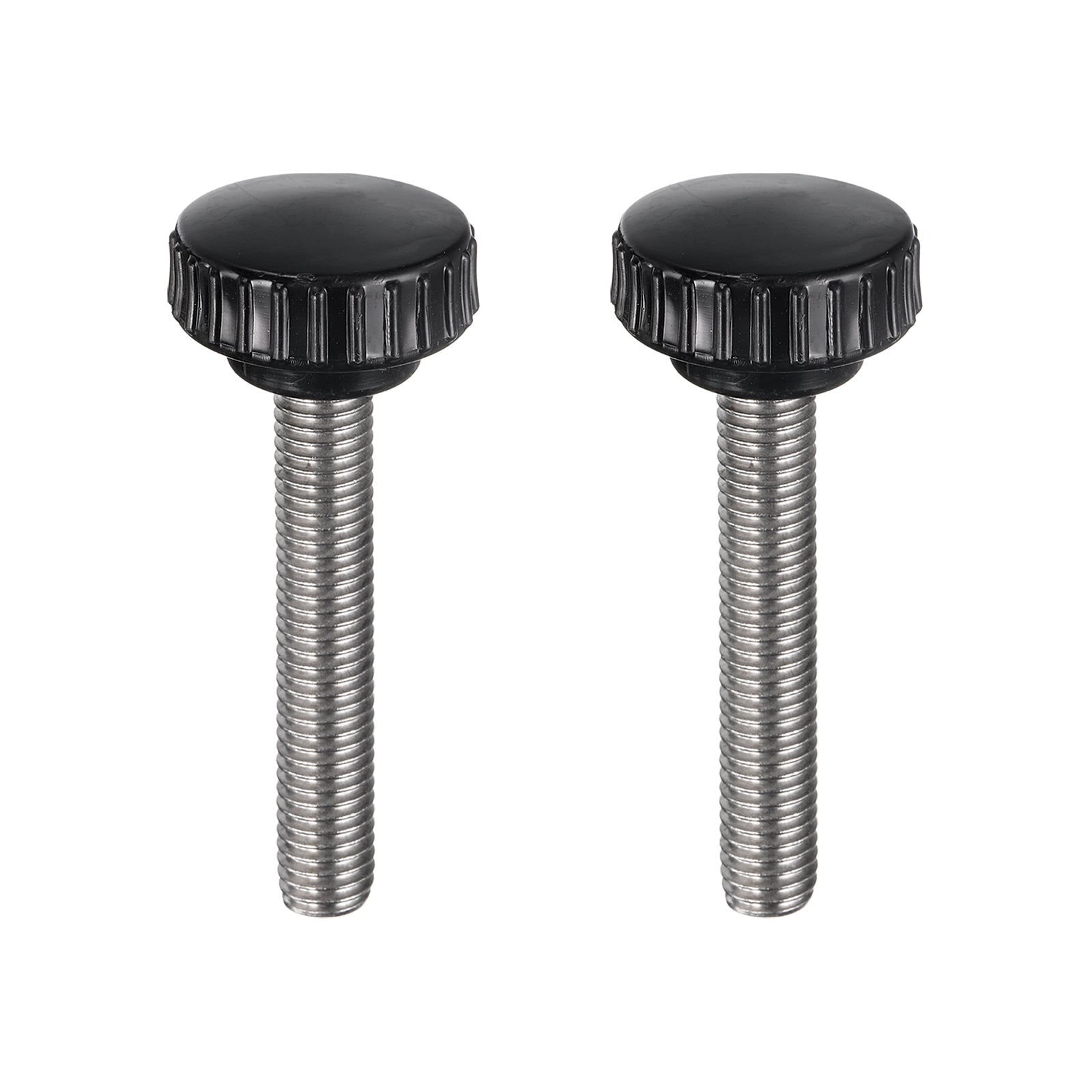 Uxcell 2pcs Knurled Clamping Knobs M10 x 60mm Metric 304 Stainless Steel Male Thread Thumb Screw ...