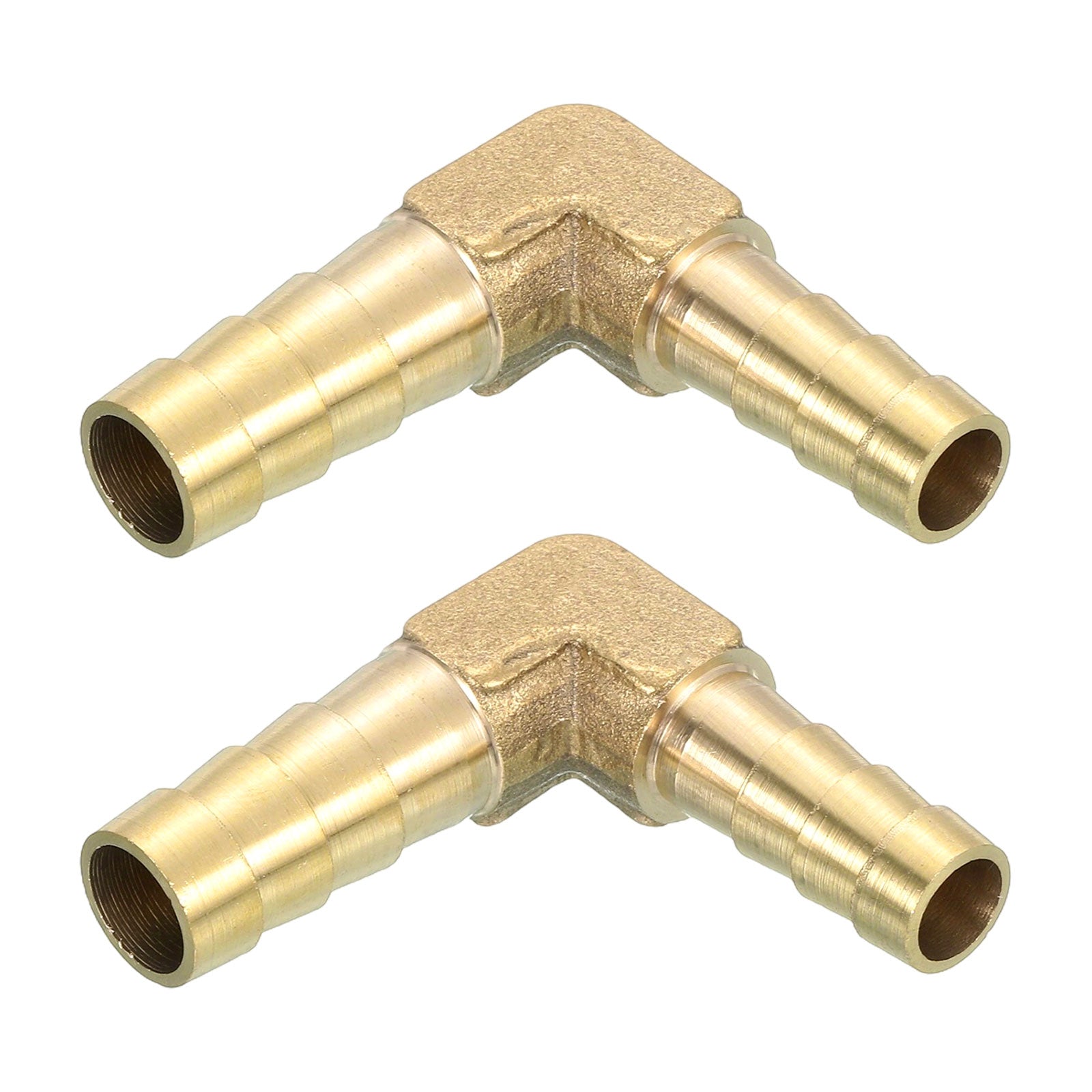 Uxcell 2 Pcs Brass Hose Barb Fitting L Right Angle Elbow Connector ...