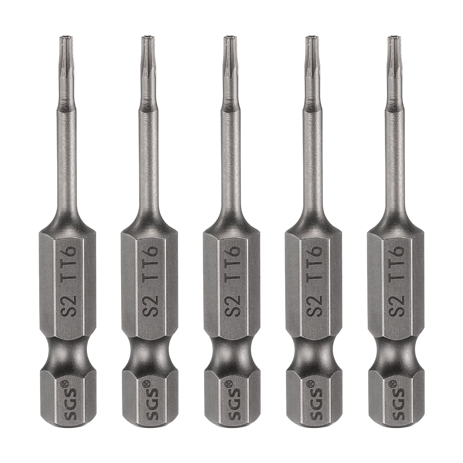 5pcs TT6 Torx Head Screwdriver Bit 2" Long 1/4" Hex Shank Magnetic ...