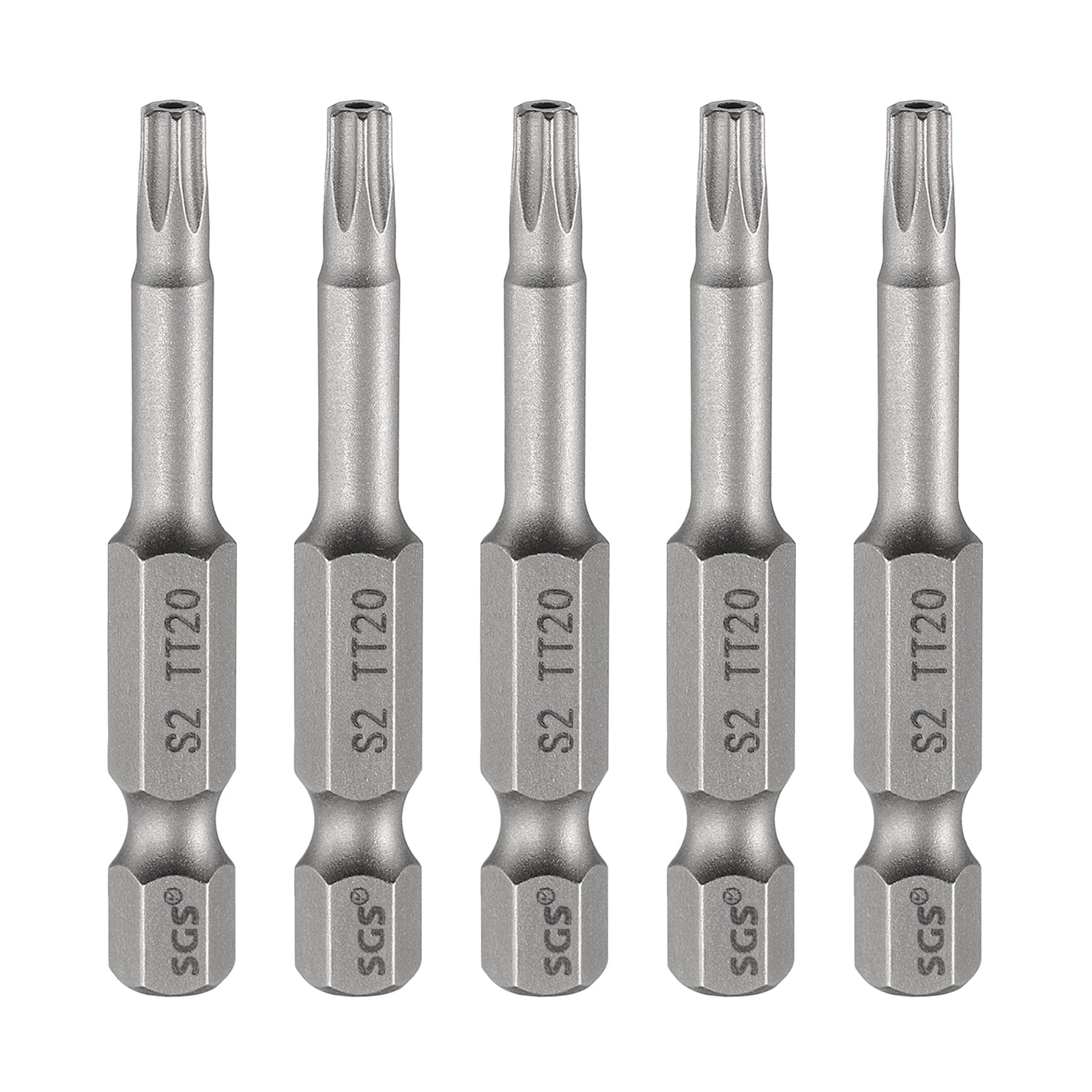 5pcs TT20 Torx Head Screwdriver Bit 2" Long 1/4" Hex Shank Magnetic ...